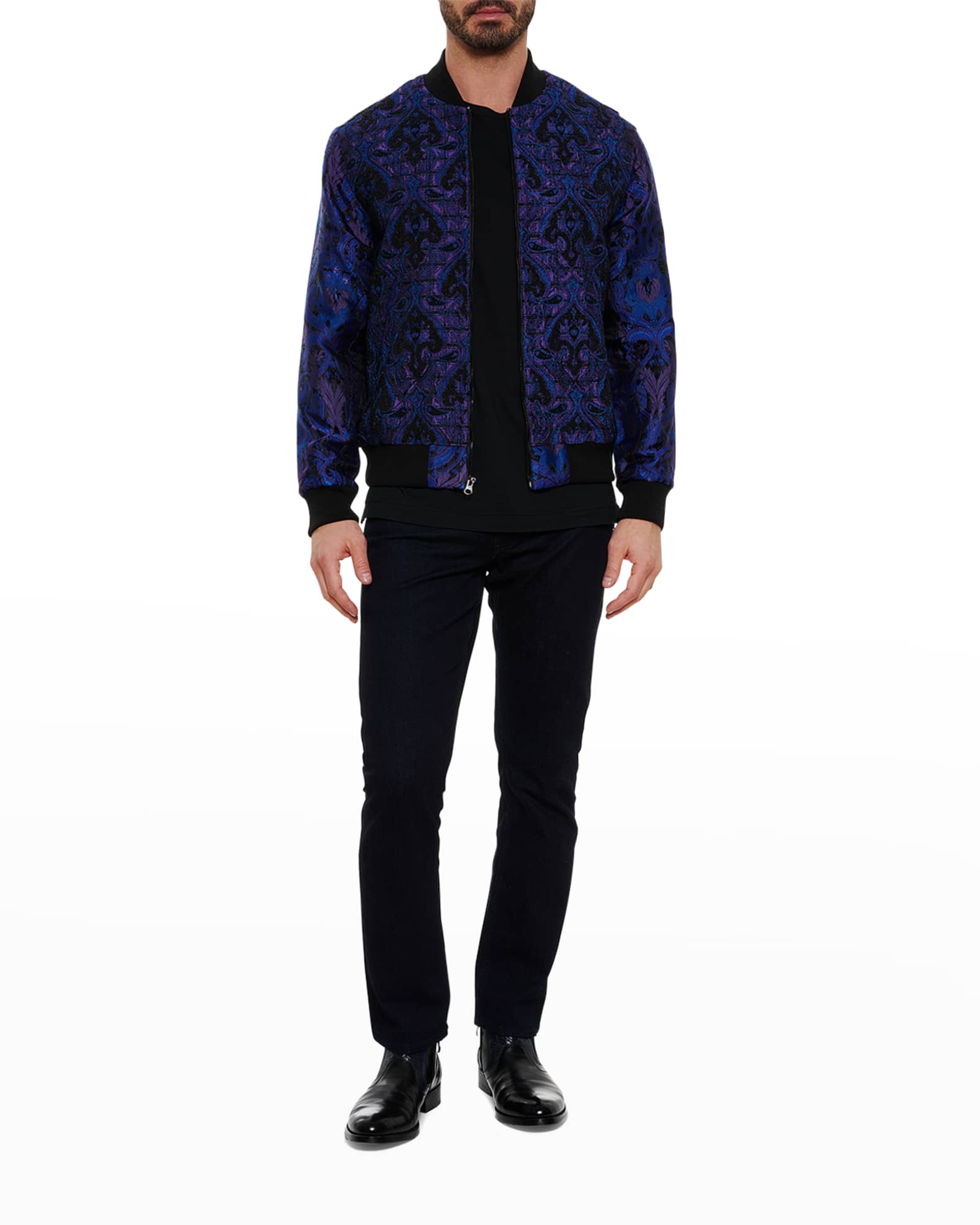 Robert Graham Men's Miles Paisley Bomber Jacket | Neiman Marcus