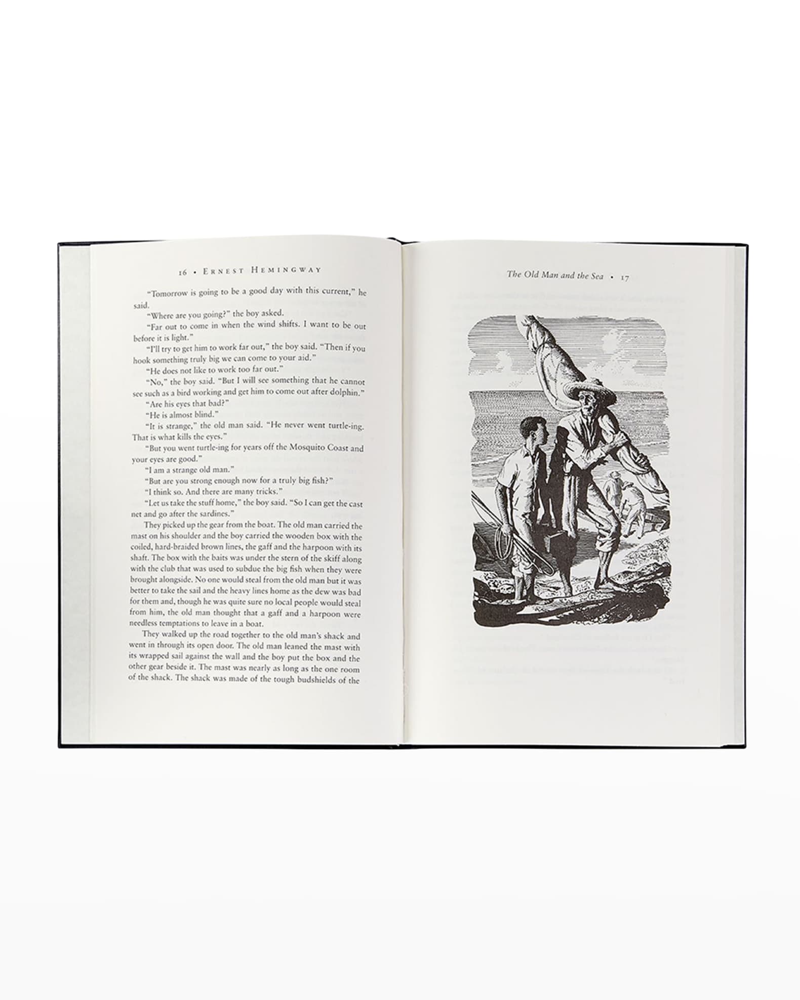 Graphic Image "The Old Man and the Sea" Leather Bound Book by Ernest ...
