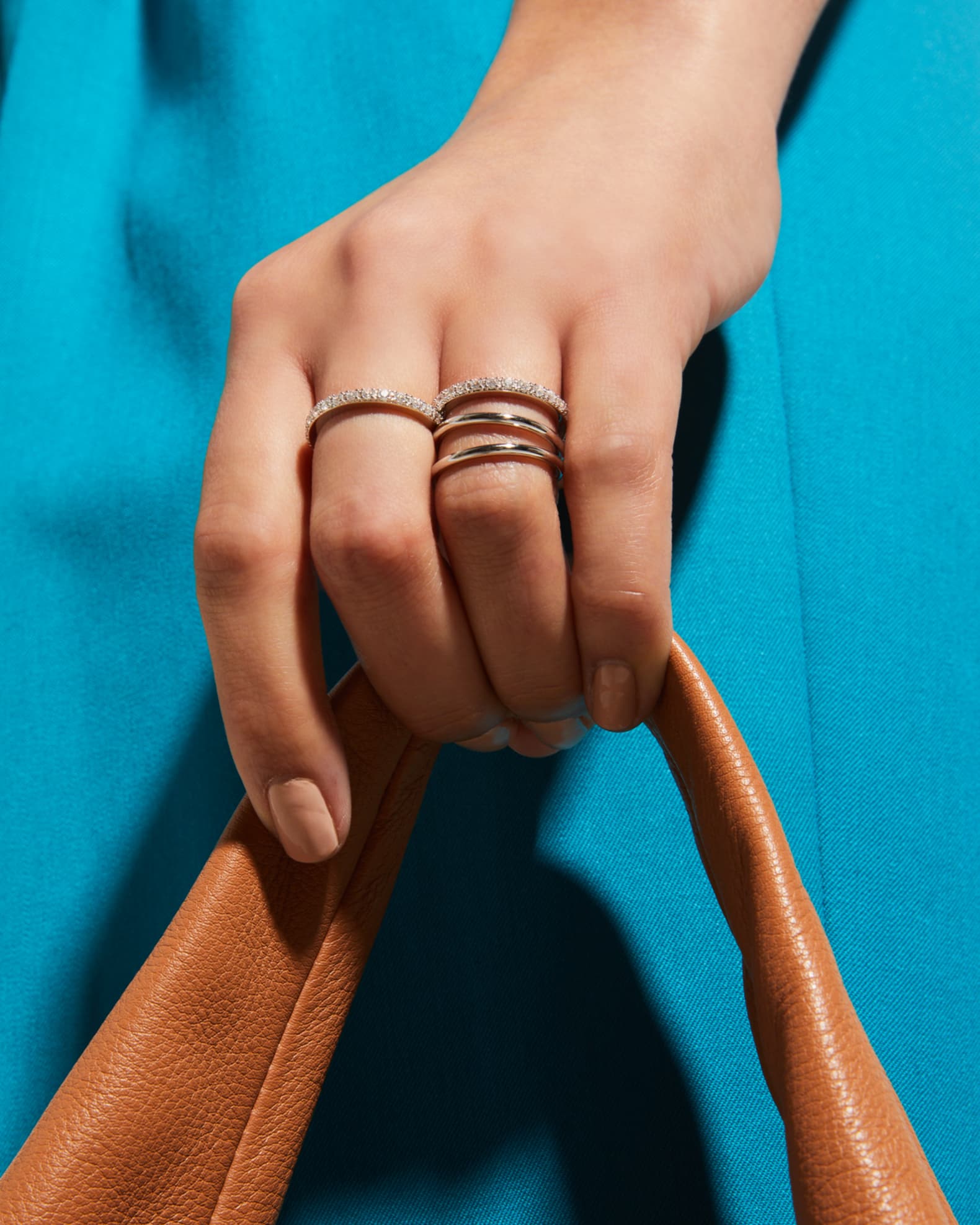 Kendra Scott Livy Rings, Set of 3, Rhodium | Neiman Marcus