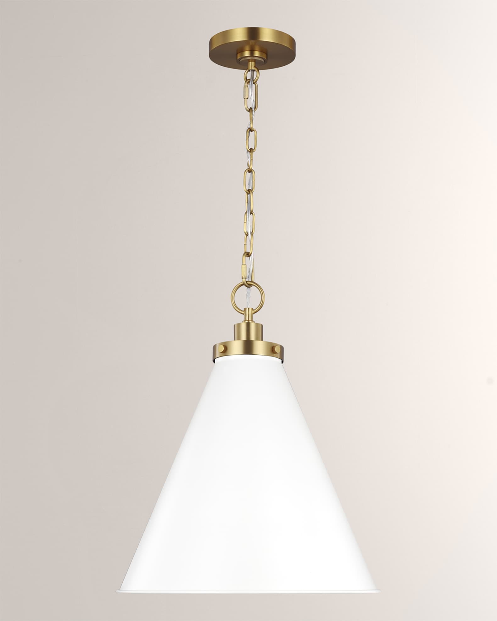 Visual Comfort Studio Wellfleet Medium Cone Pendant By Chapman & Myers ...