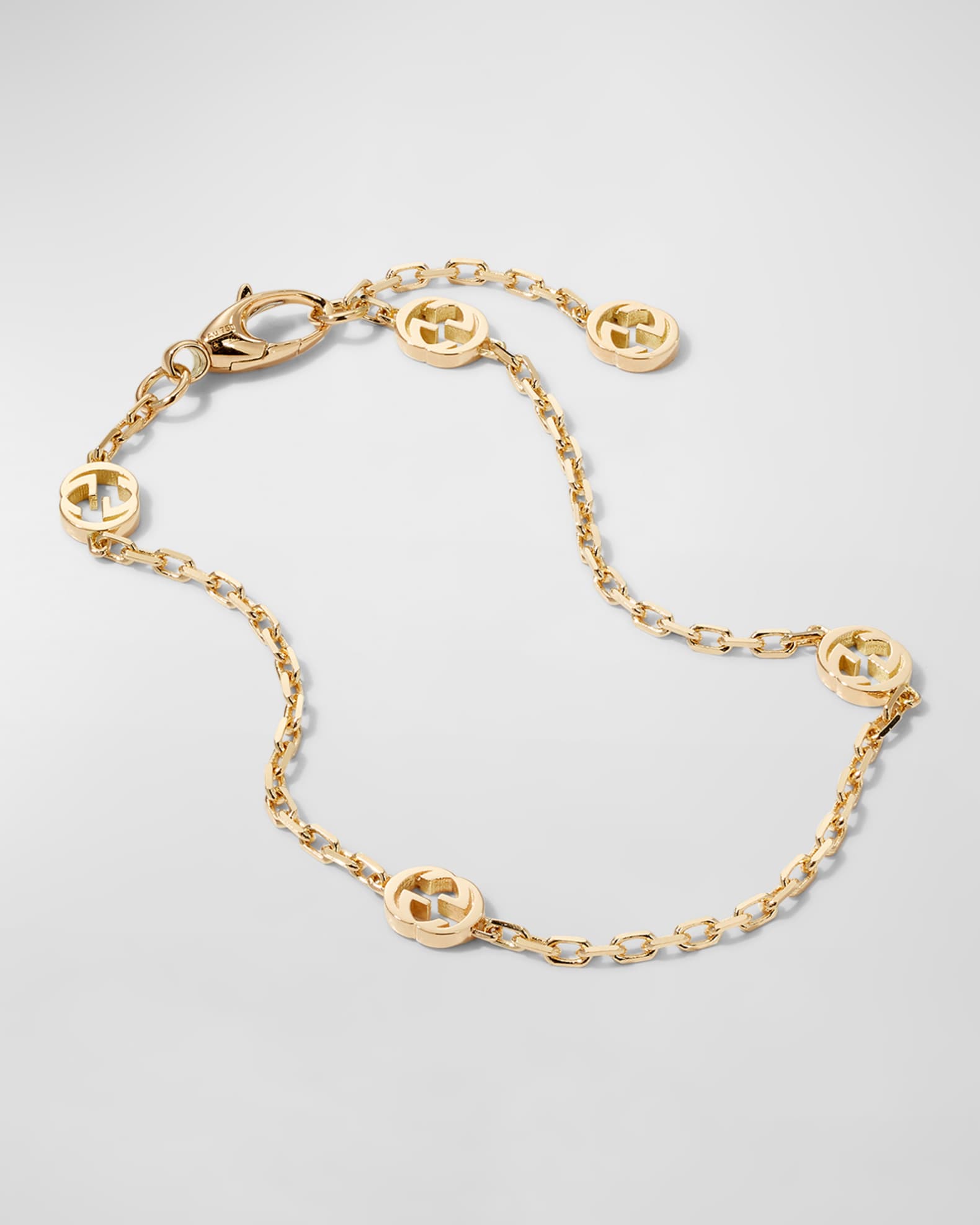 Gucci Interlocking G 18k Gold Chain Bracelet | Neiman Marcus