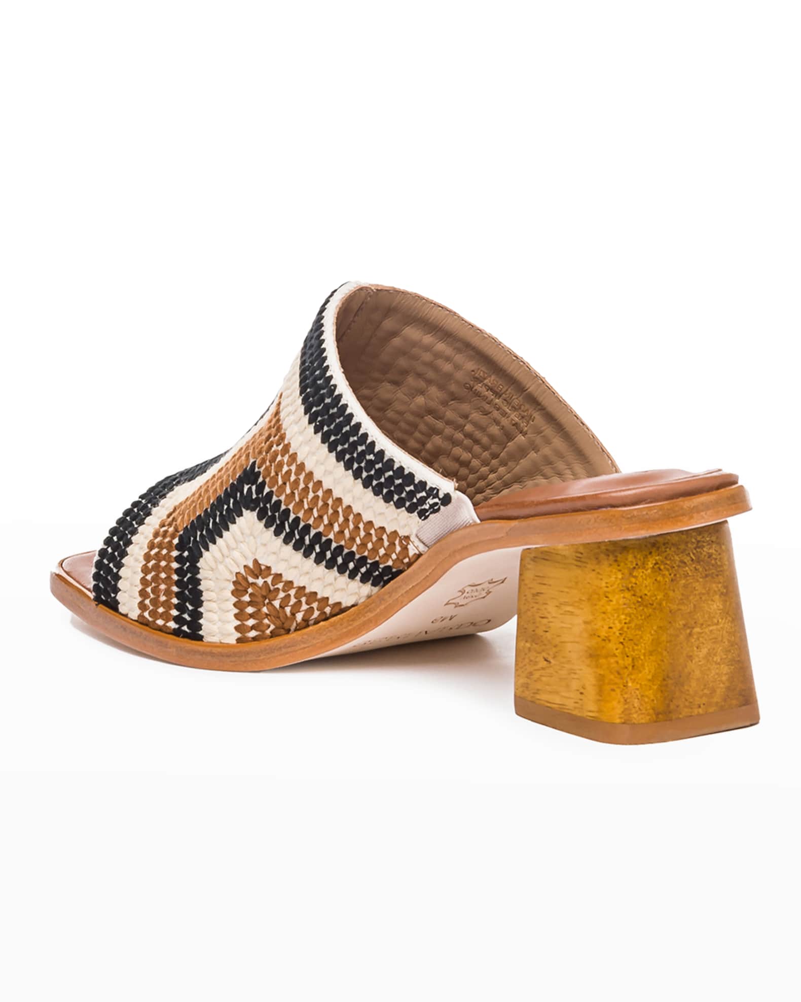 Bernardo Beatriz Woven Canvas Mule Sandals | Neiman Marcus