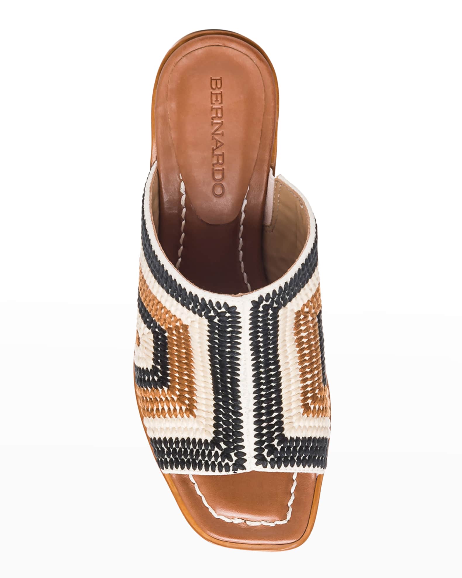 Bernardo Beatriz Woven Canvas Mule Sandals | Neiman Marcus