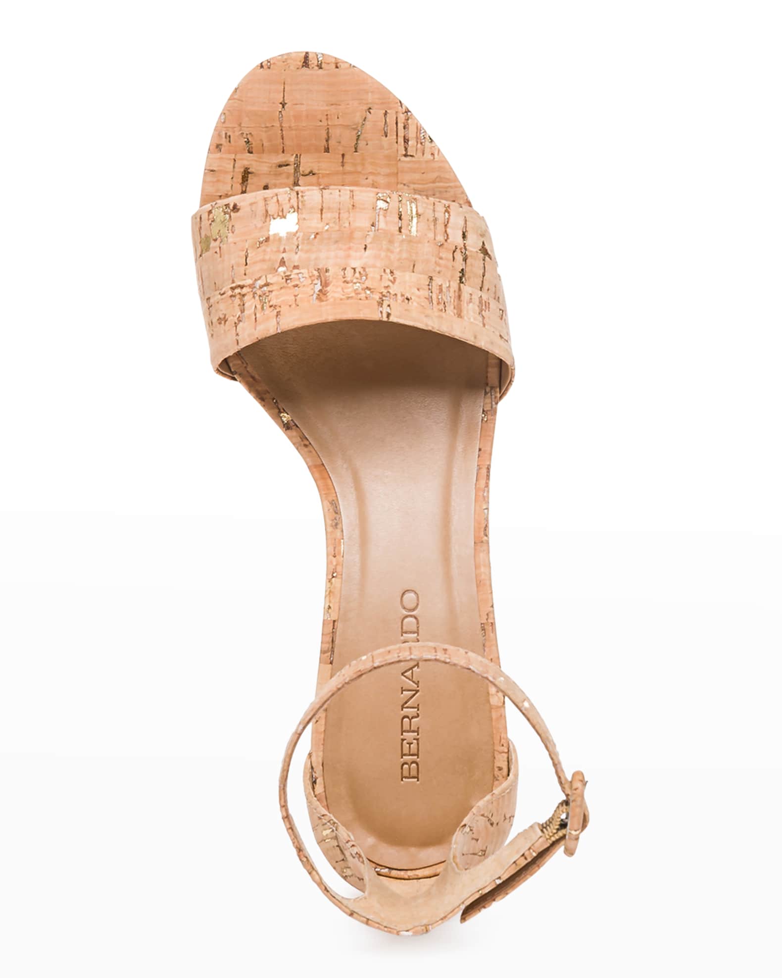 Bernardo Belinda Cork Ankle-Strap Sandals | Neiman Marcus