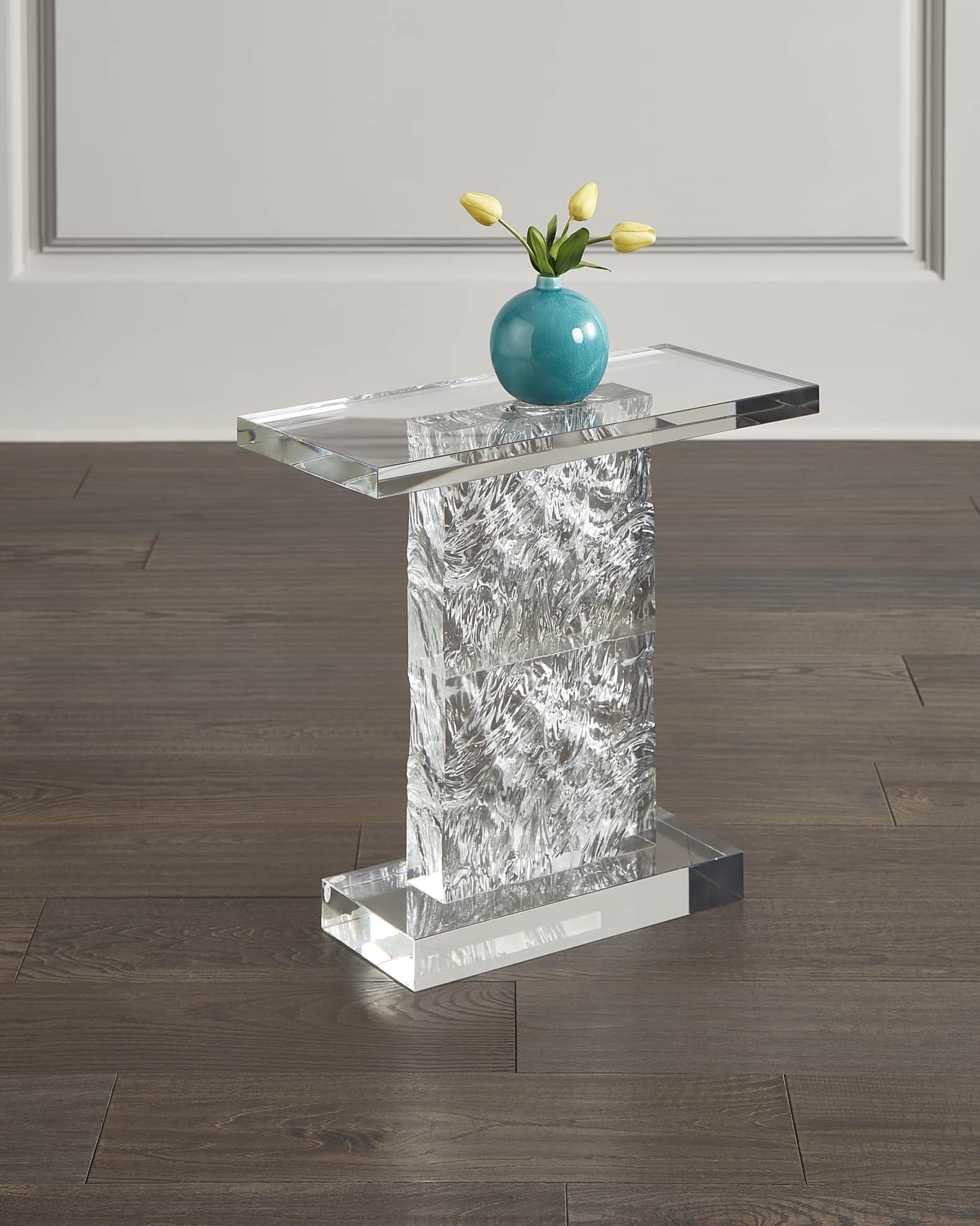 John-Richard Collection Crystal Side Table | Neiman Marcus