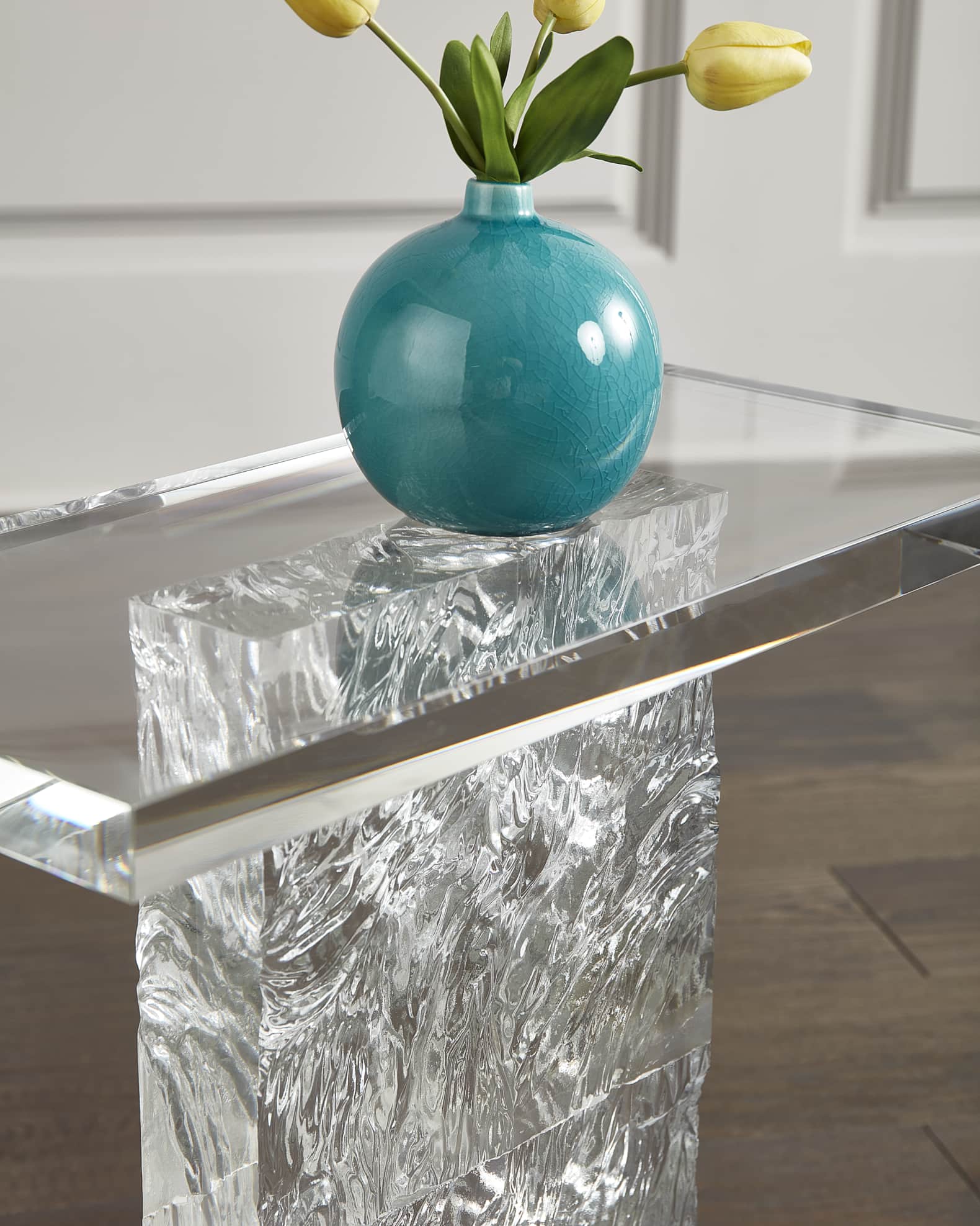 John-Richard Collection Crystal Side Table | Neiman Marcus