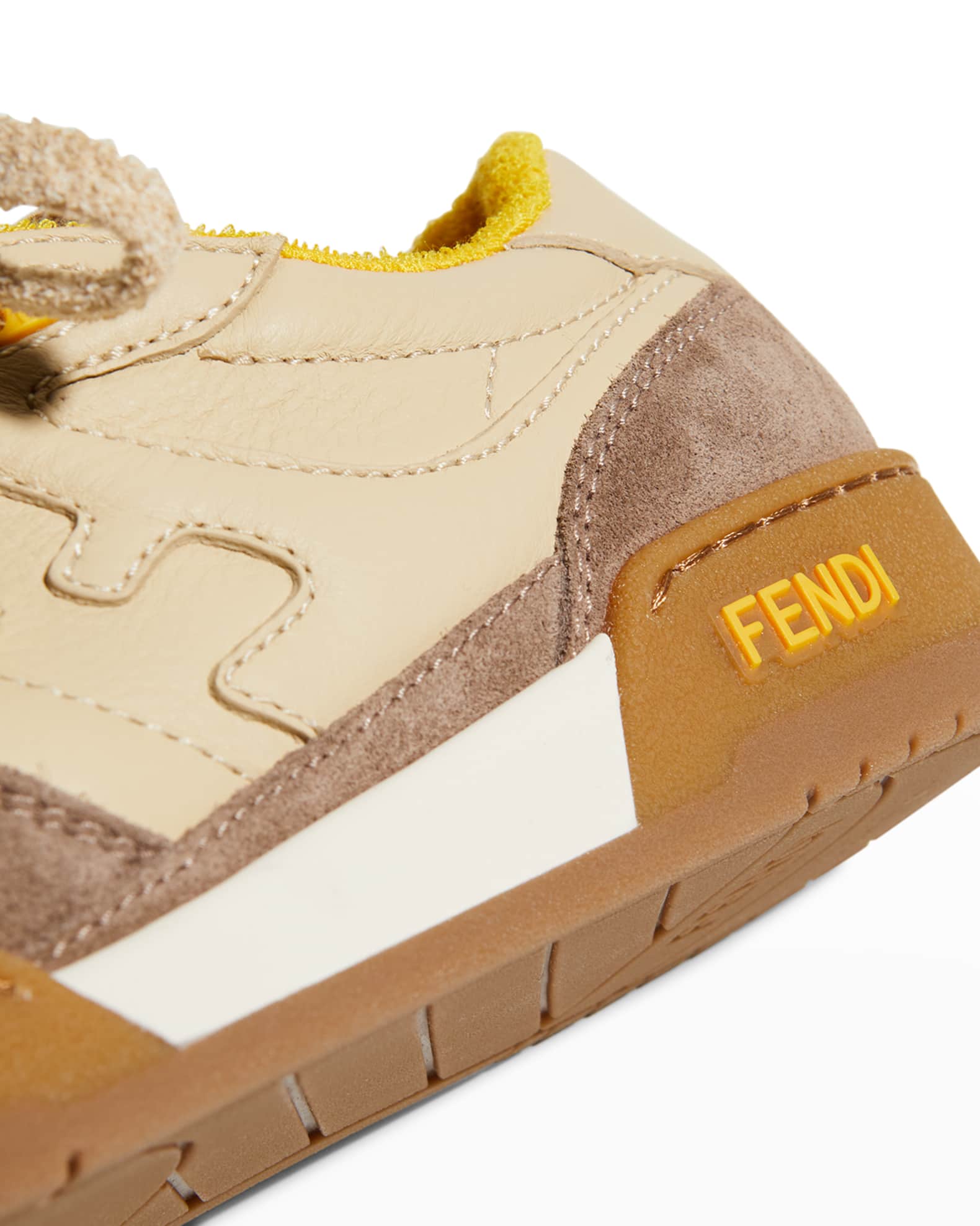 Fendi Match Mixed Leather FF Sneakers | Neiman Marcus