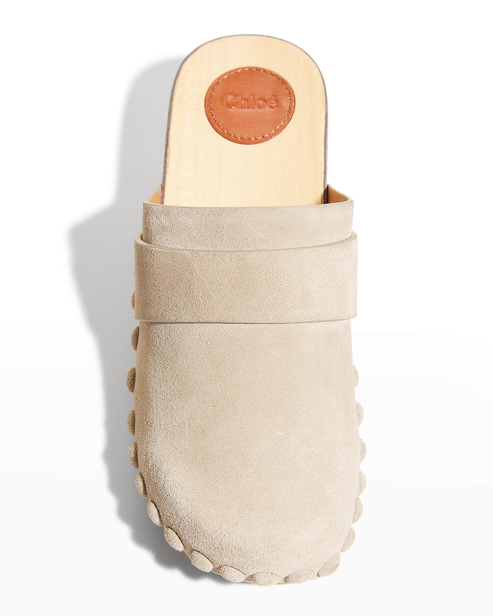 Chloe Joy Suede Mule Clogs | Neiman Marcus