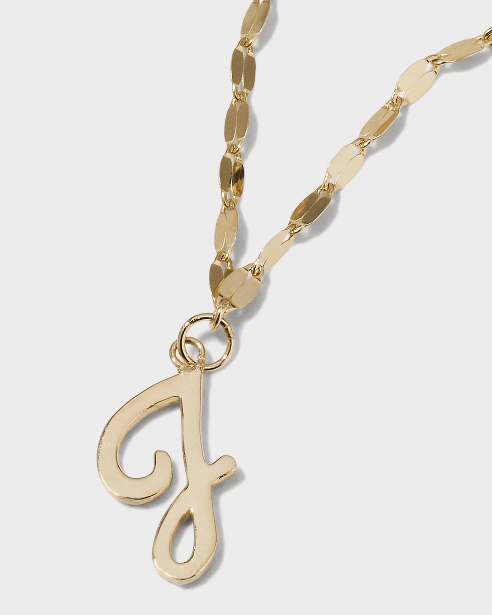 LANA Micro Cursive Initial Necklace | Neiman Marcus