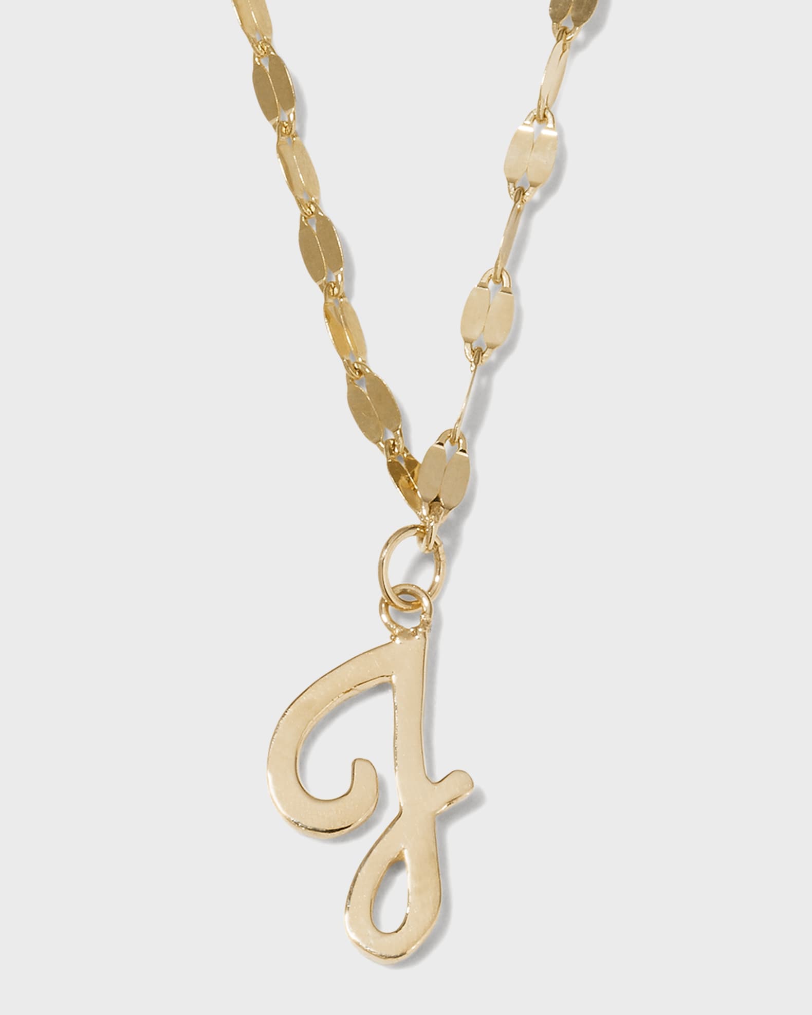 LANA Micro Cursive Initial Necklace | Neiman Marcus