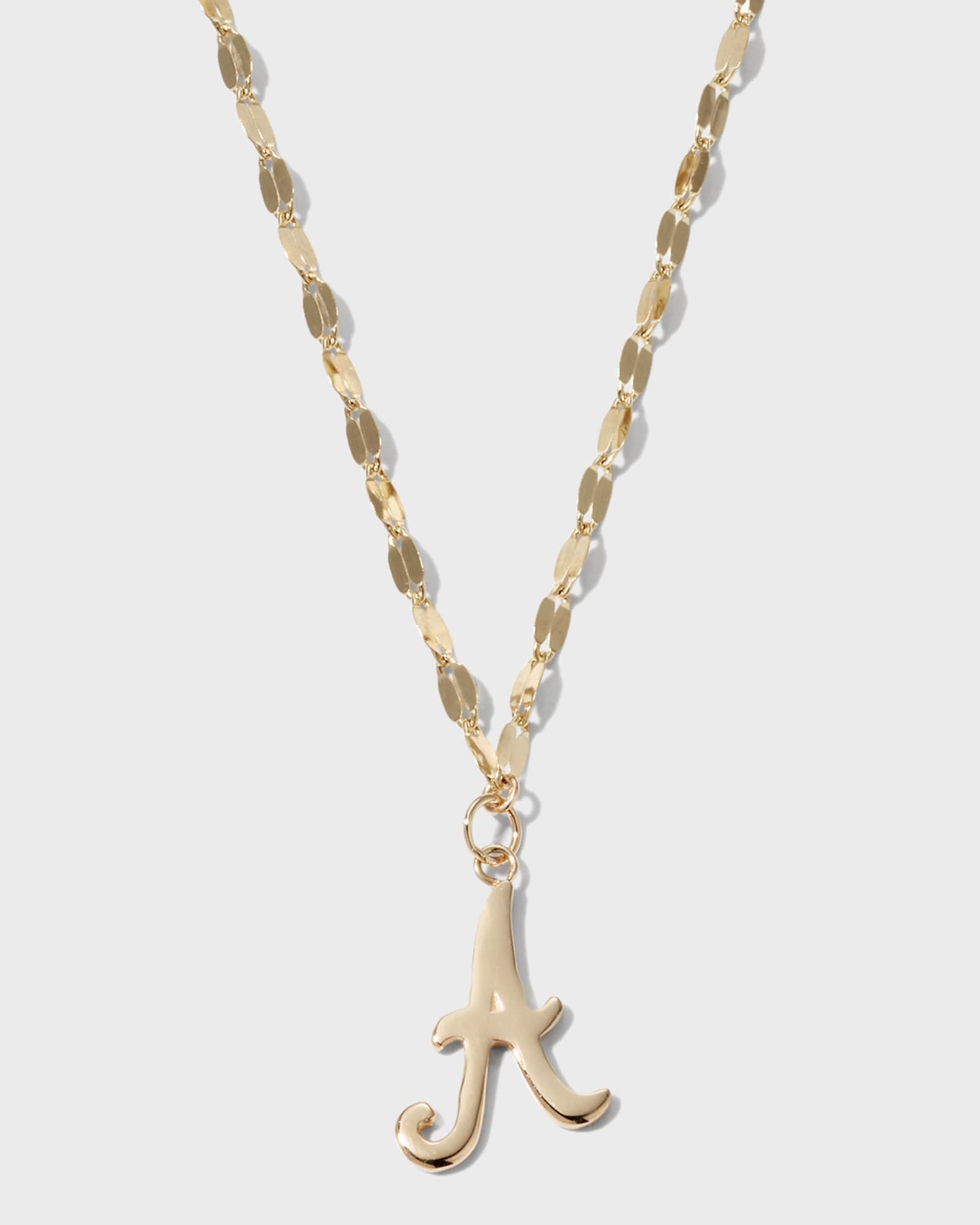 LANA Micro Cursive Initial Necklace | Neiman Marcus