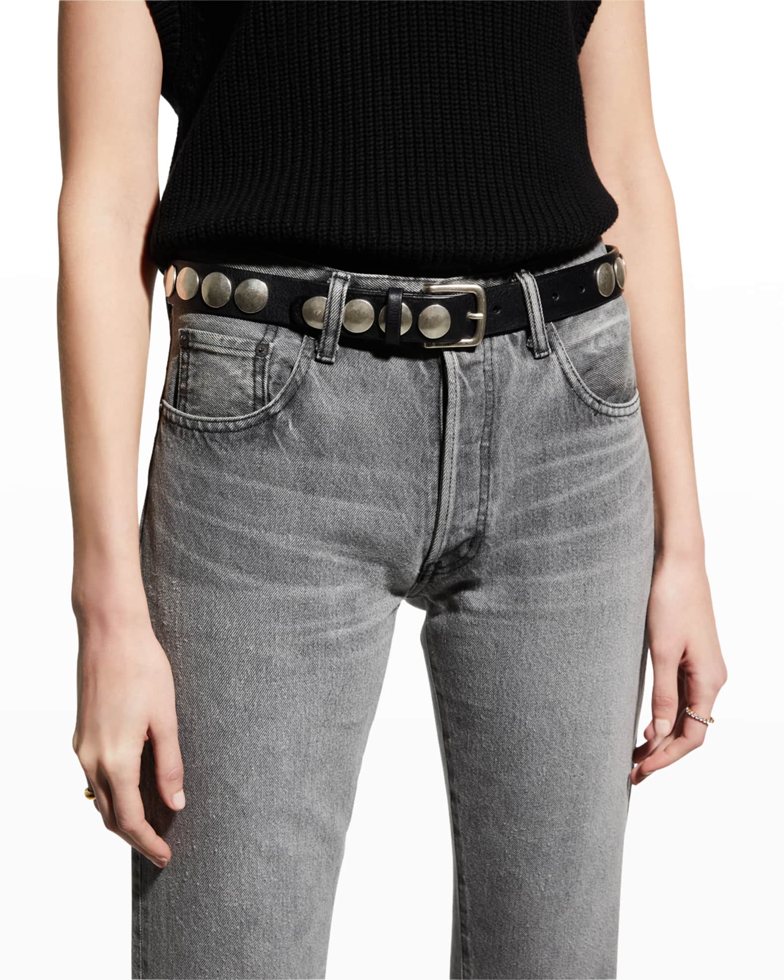 Golden Goose Studded Leather Belt | Neiman Marcus