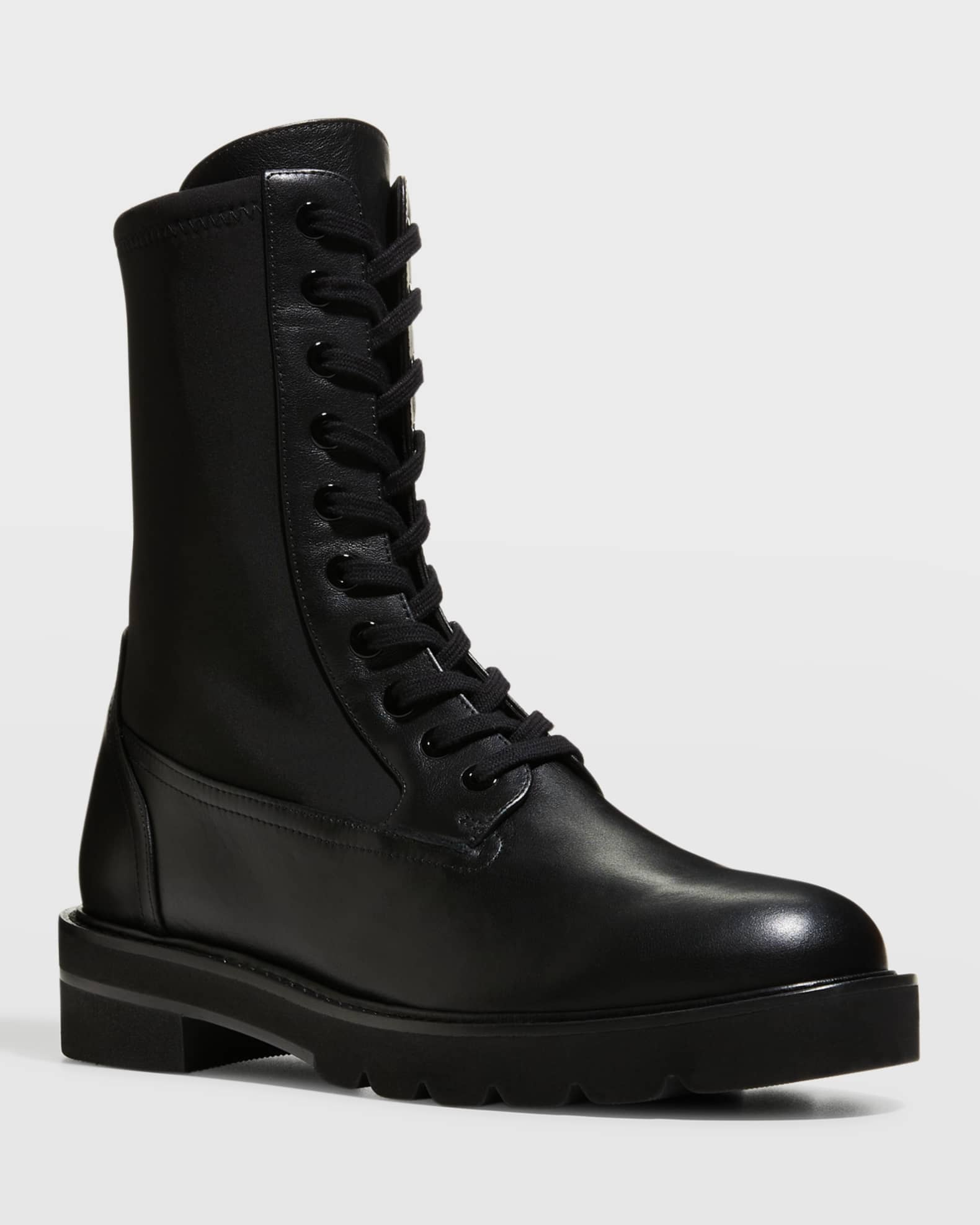 Stuart Weitzman Ande Lift Tonal Combat Booties | Neiman Marcus