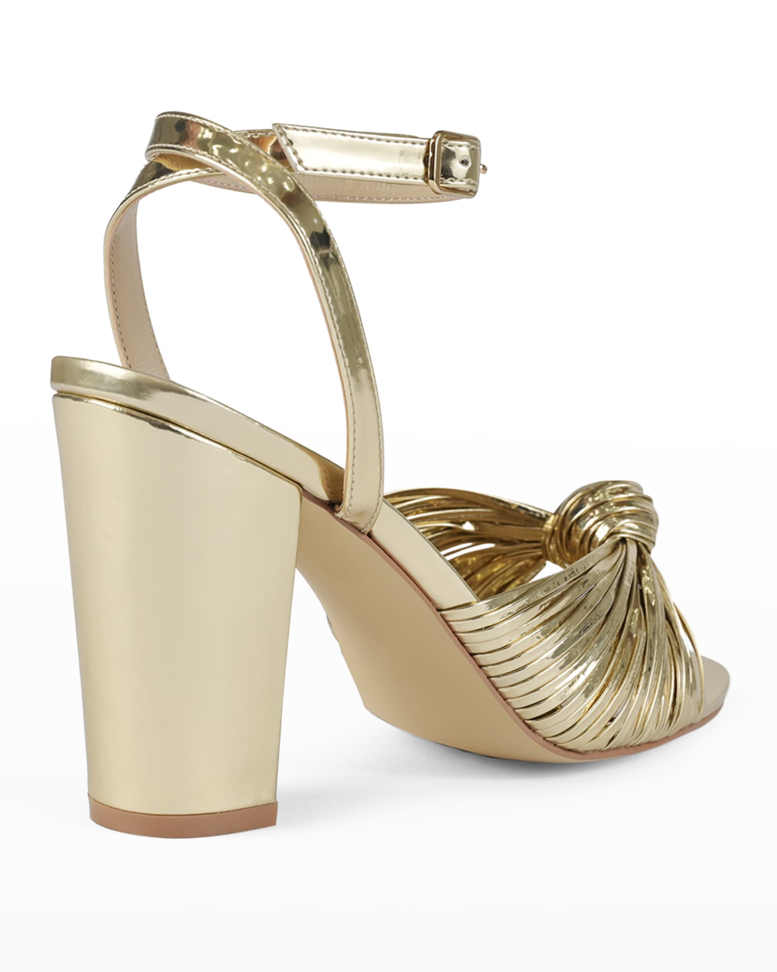 Allegra James Crystal Cushioned Faux-Leather Knot Pumps | Neiman Marcus