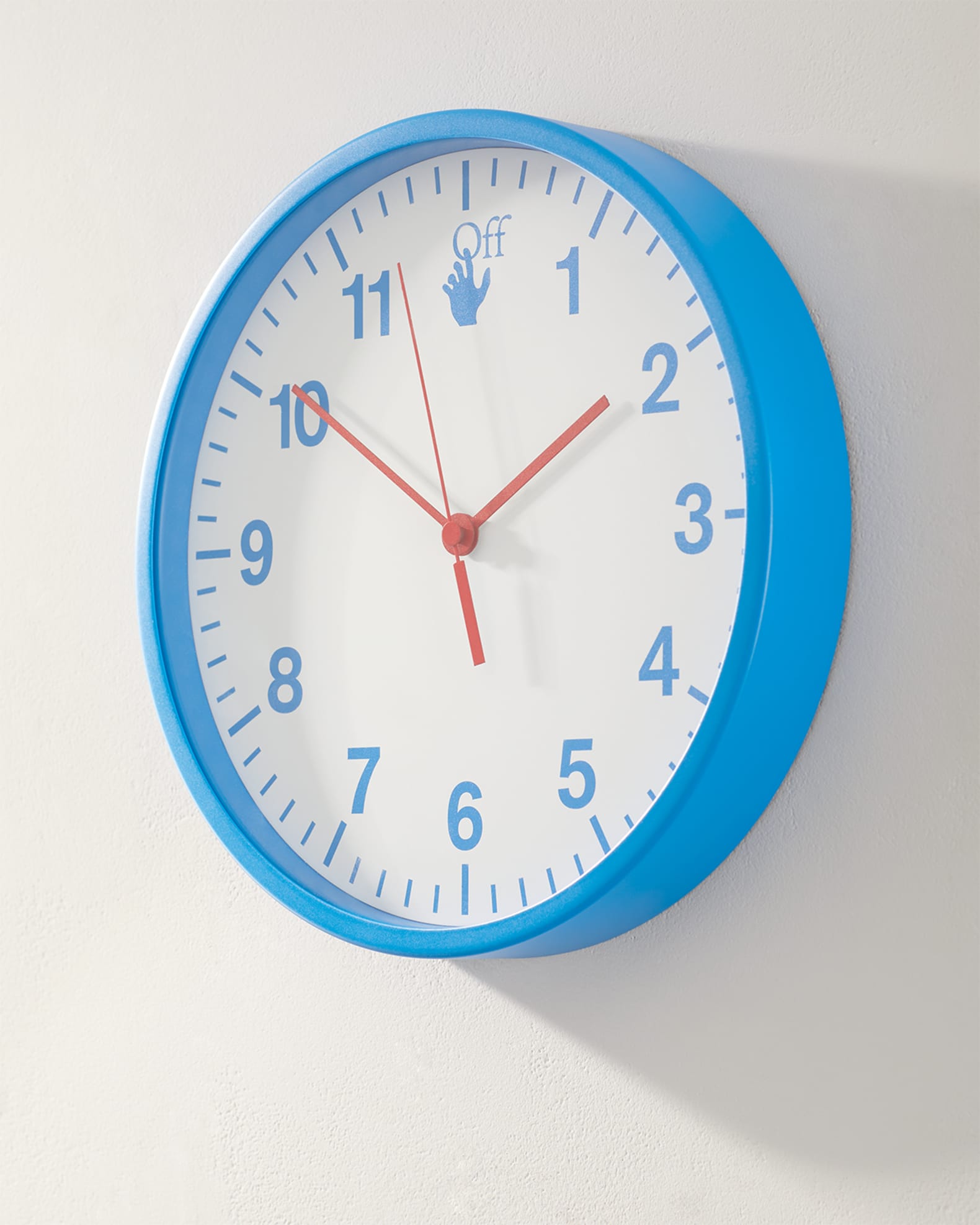 Off-White Blue Wall Clock | Neiman Marcus