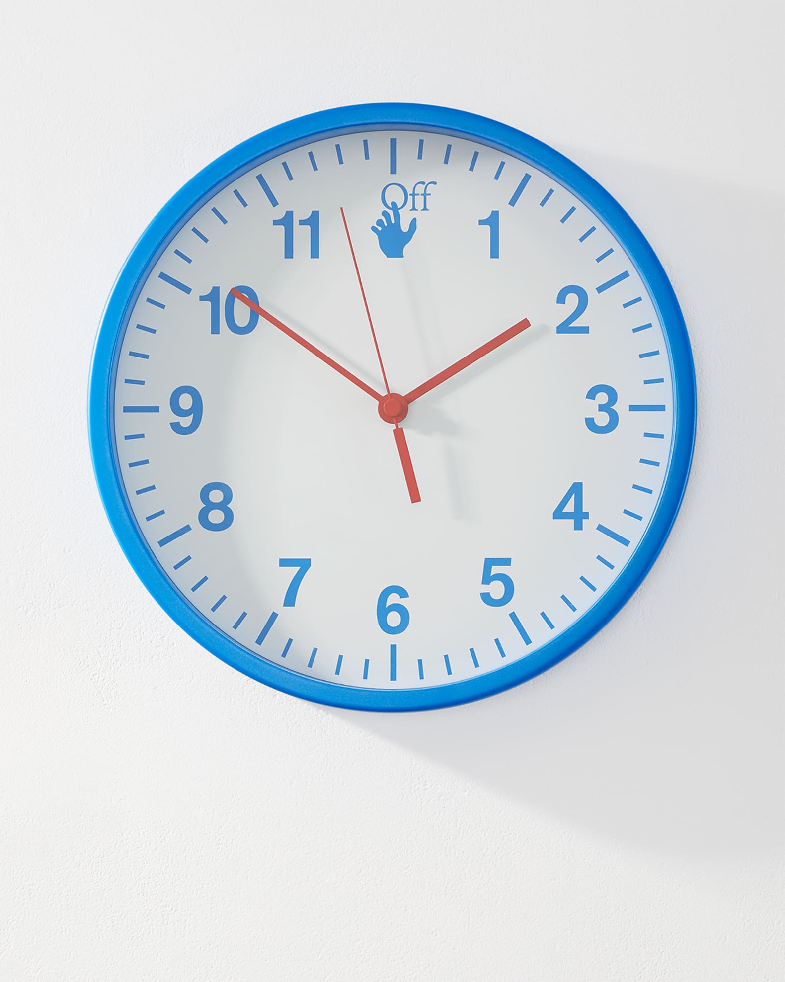 Off-White Blue Wall Clock | Neiman Marcus