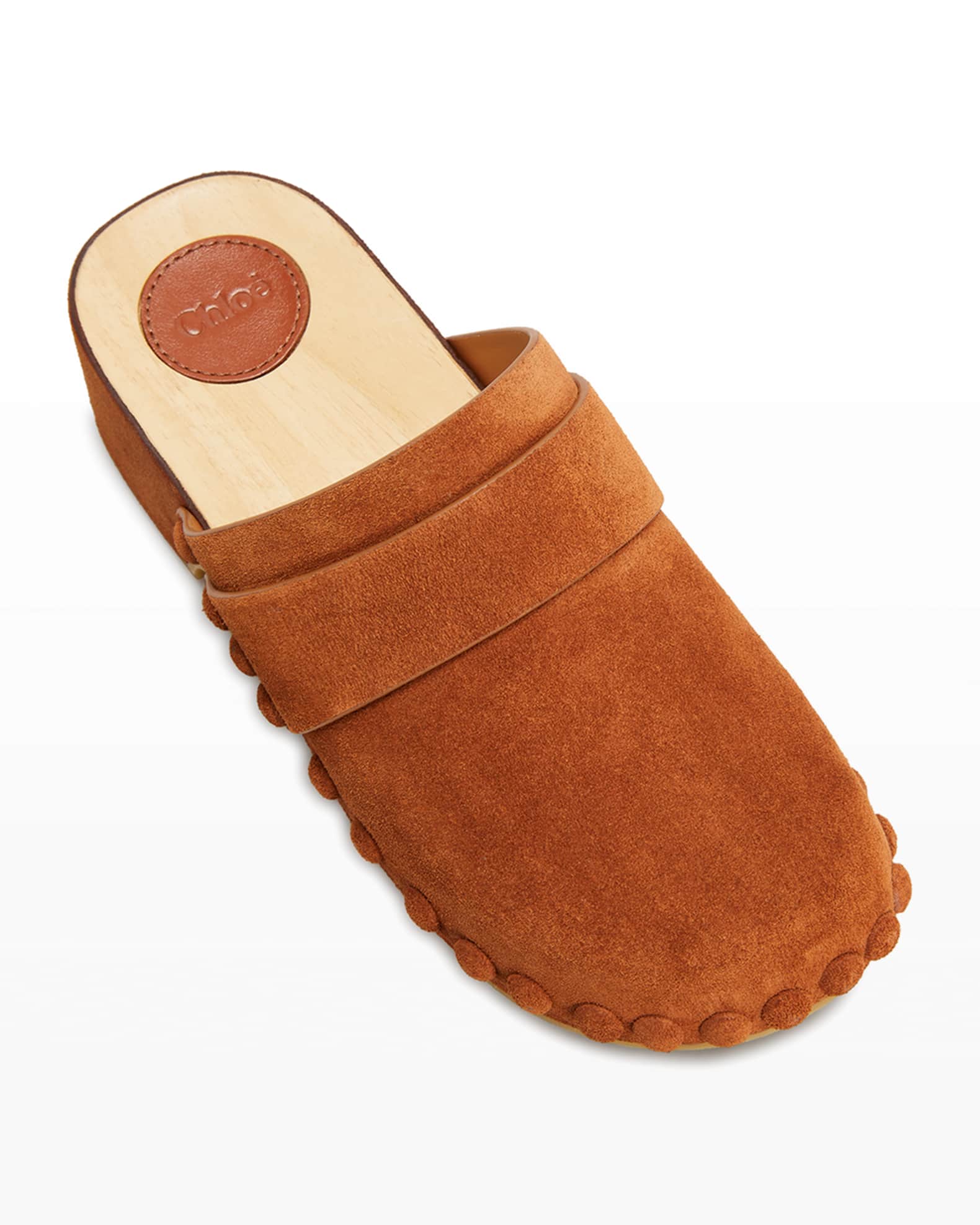 Chloe Joy Suede Mule Clogs | Neiman Marcus