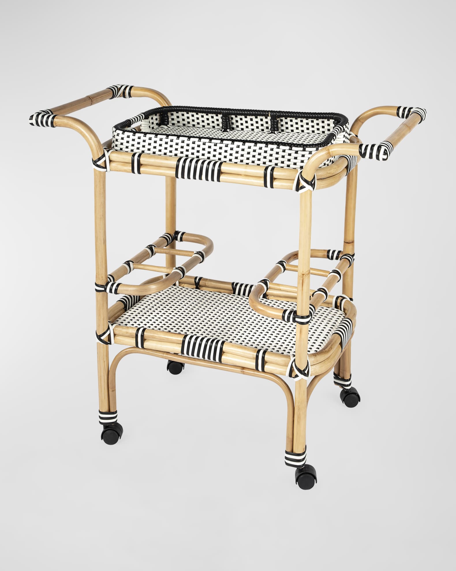Butler Specialty Co Suzette Rattan Bar Cart | Neiman Marcus