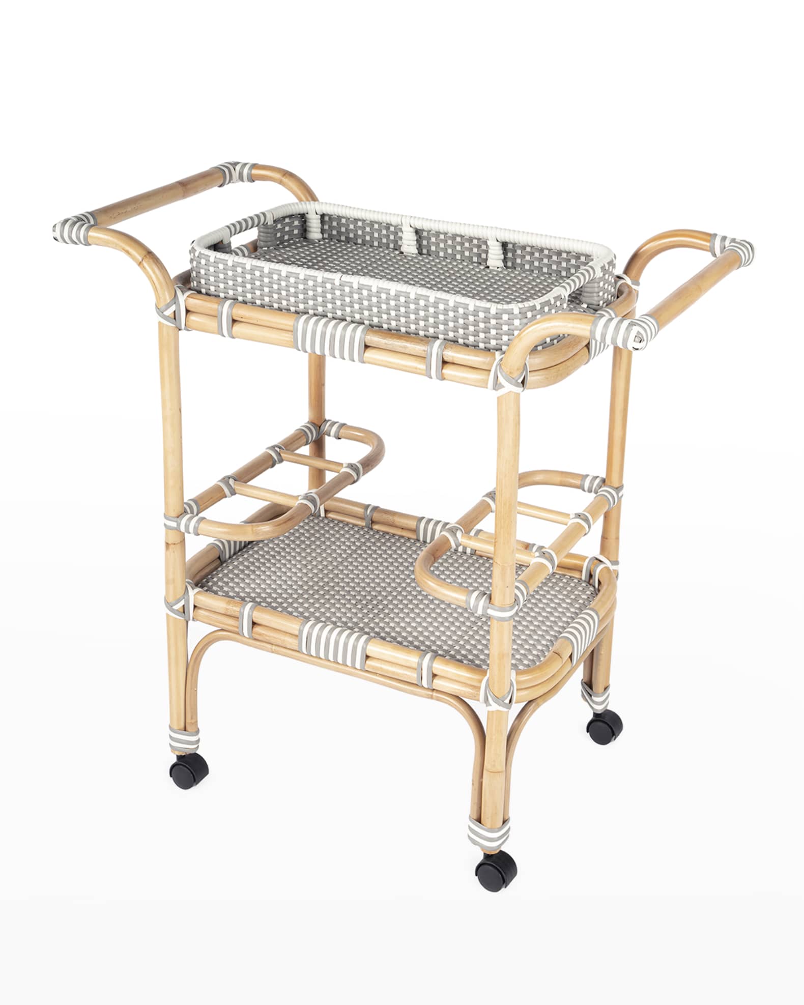 Butler Specialty Co Suzette Rattan Bar Cart | Neiman Marcus