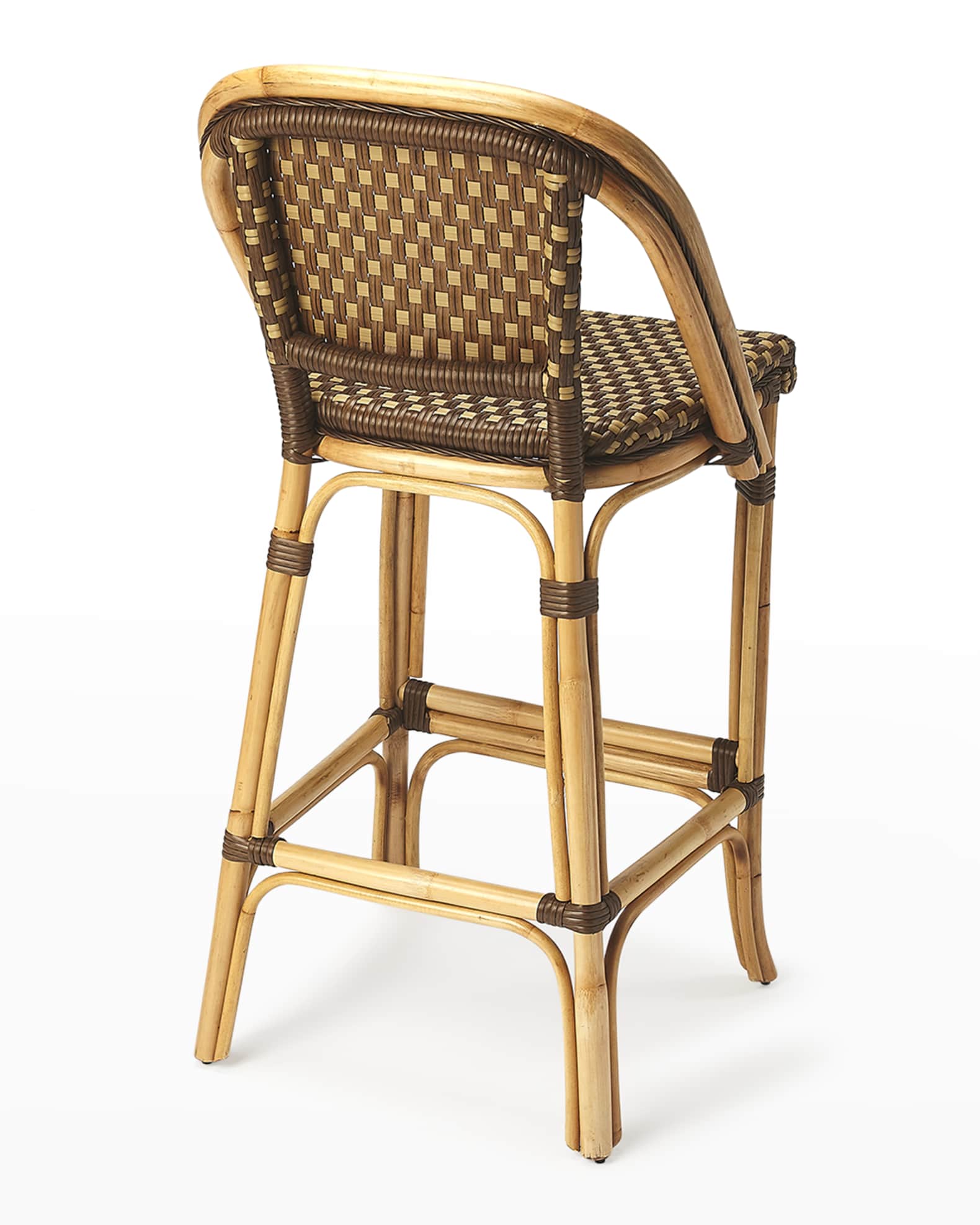 Butler Specialty Co Eli Rattan Bar Stool 28" | Neiman Marcus
