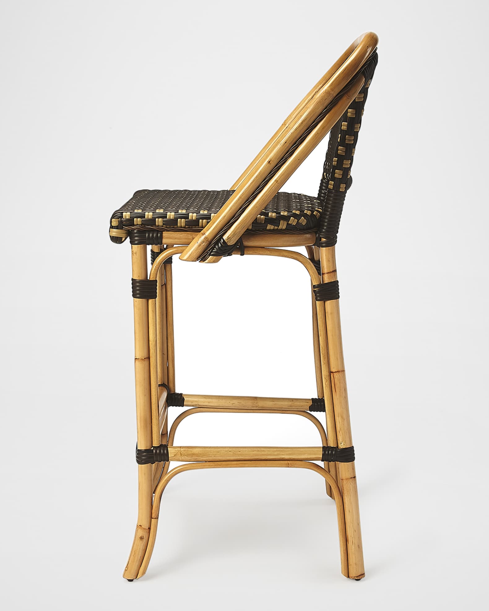 Butler Specialty Co Eli Rattan Bar Stool 28" | Neiman Marcus