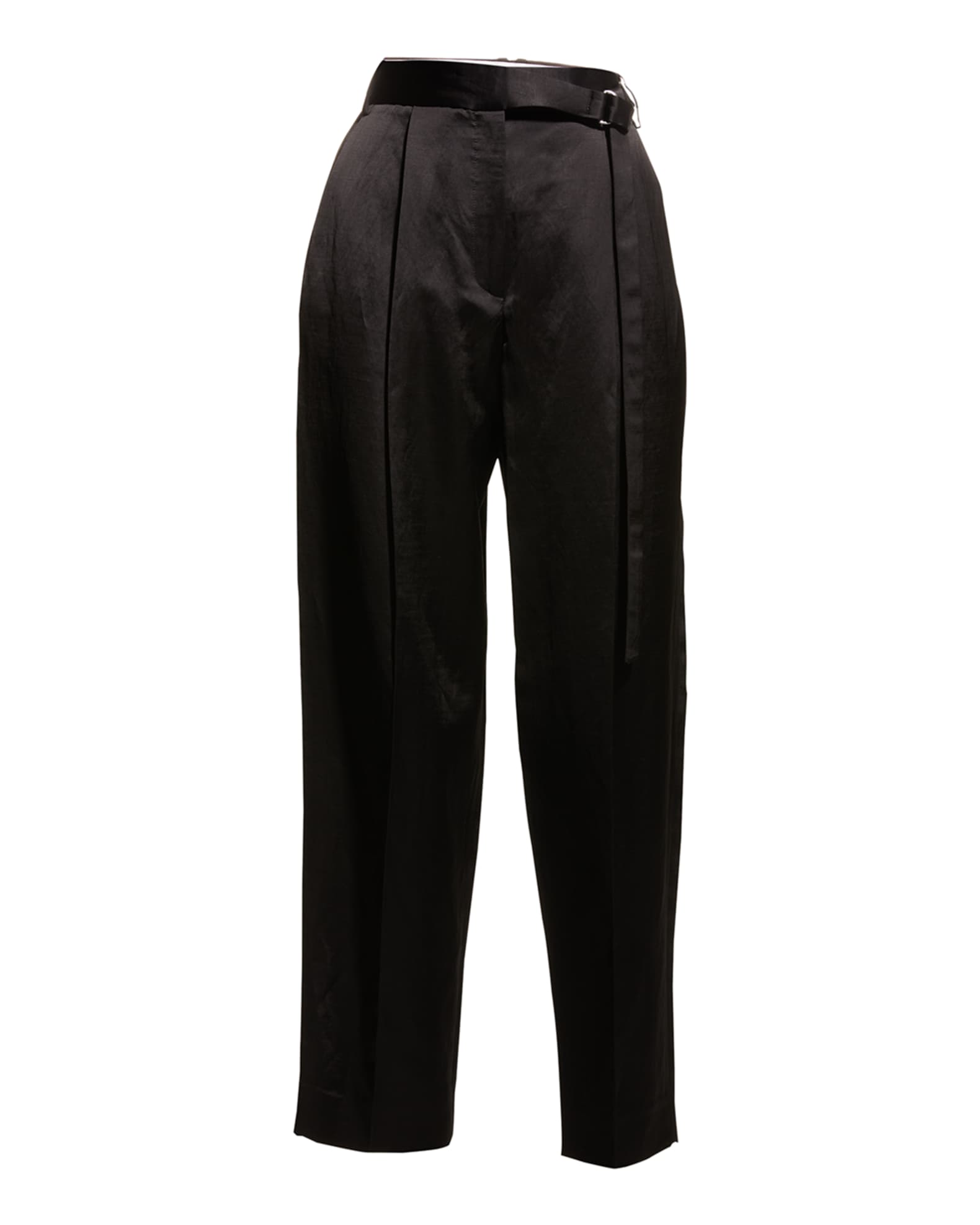 PARTOW Ava Belted Straight-Leg Ankle Pants | Neiman Marcus