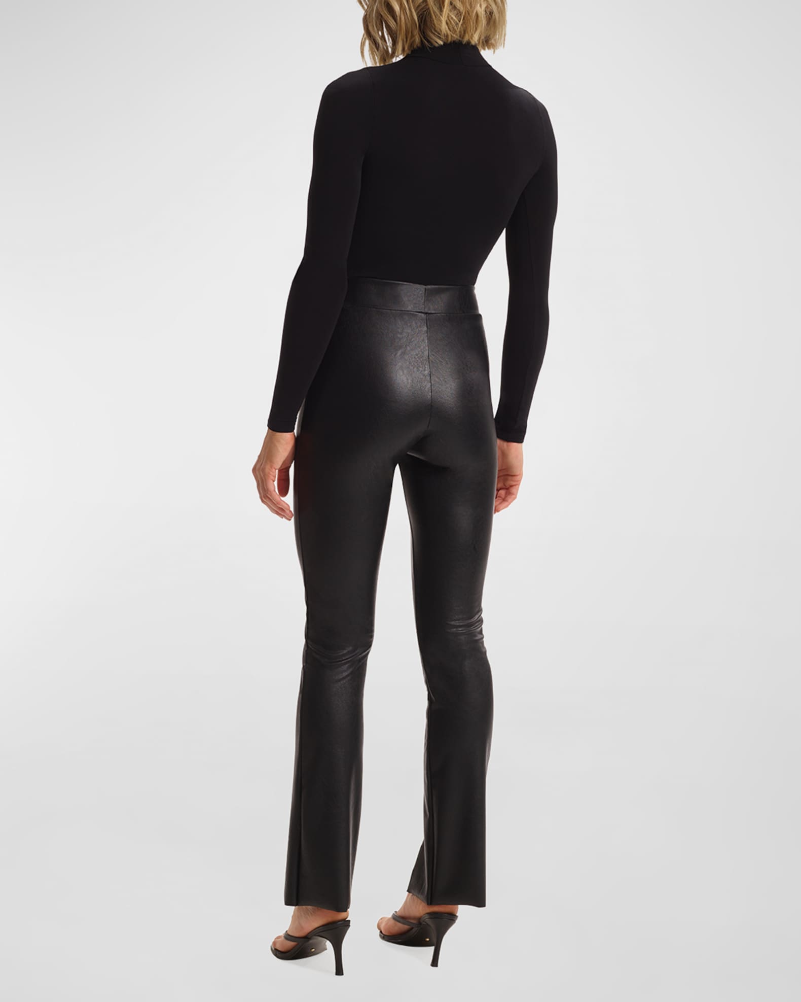Commando Faux-Leather Split-Front Pants | Neiman Marcus