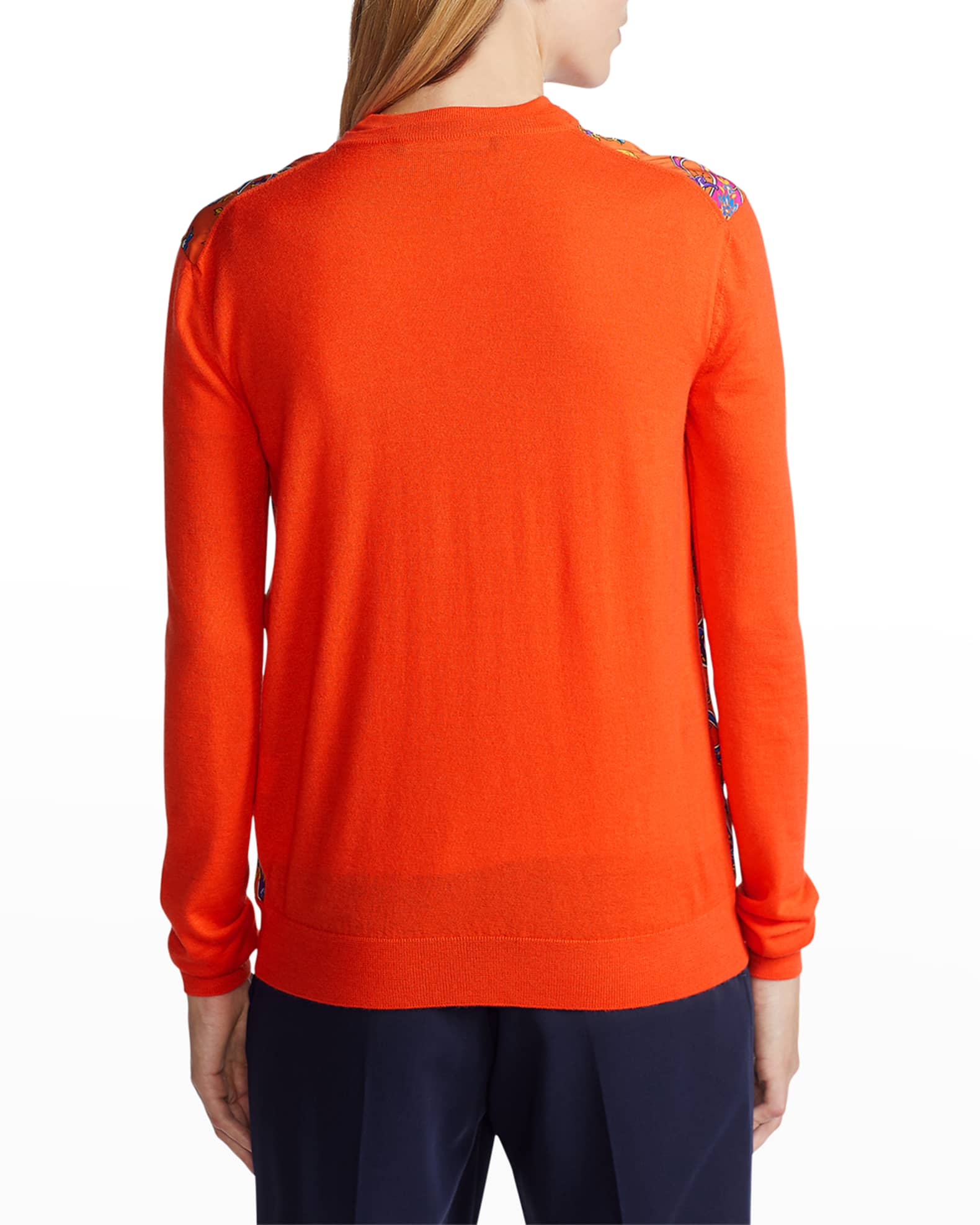 Ralph Lauren Collection Paisley-Print Cashmere Sweater Cardigan ...