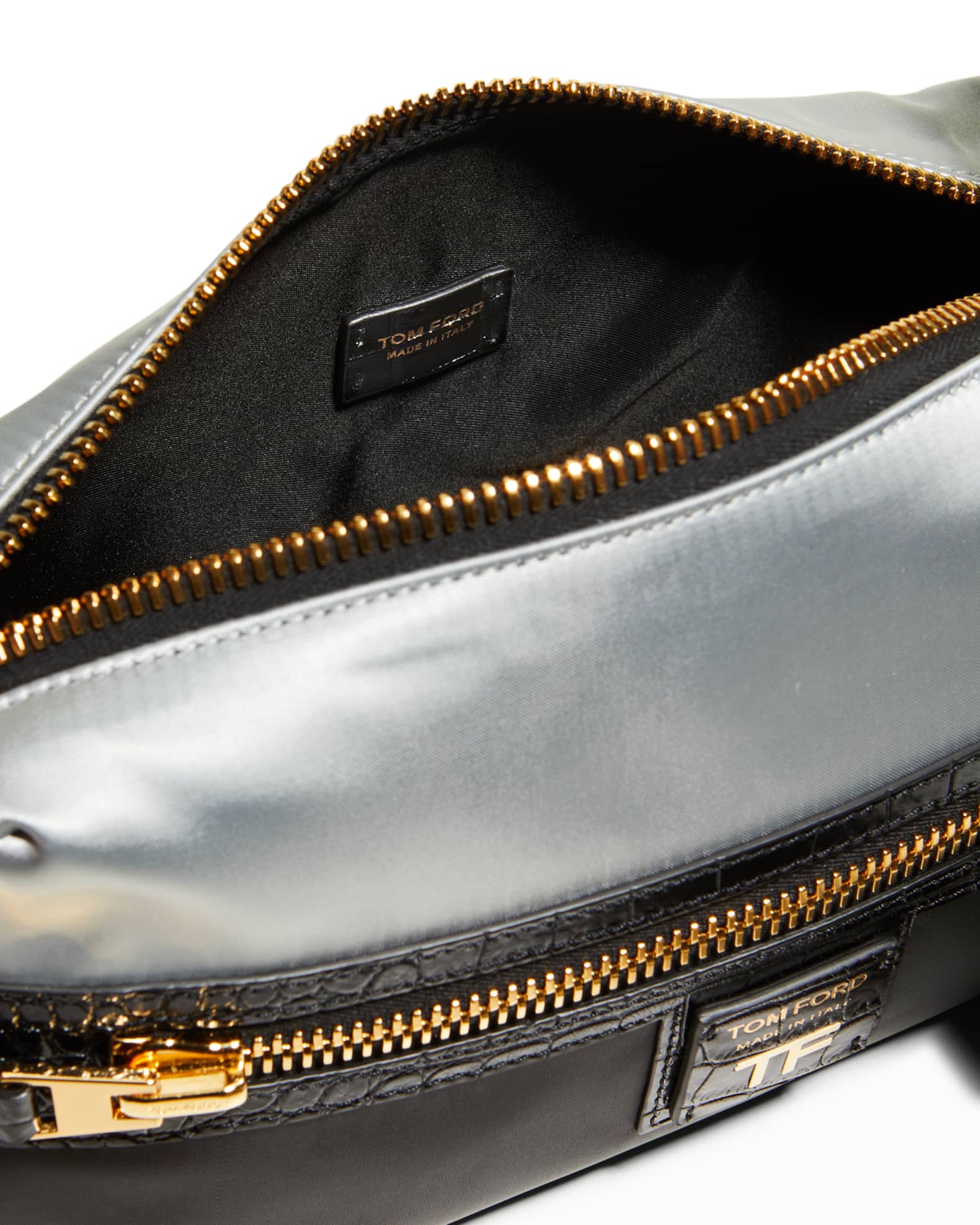 TOM FORD Lux Croc-Embossed Nylon Belt Bag | Neiman Marcus