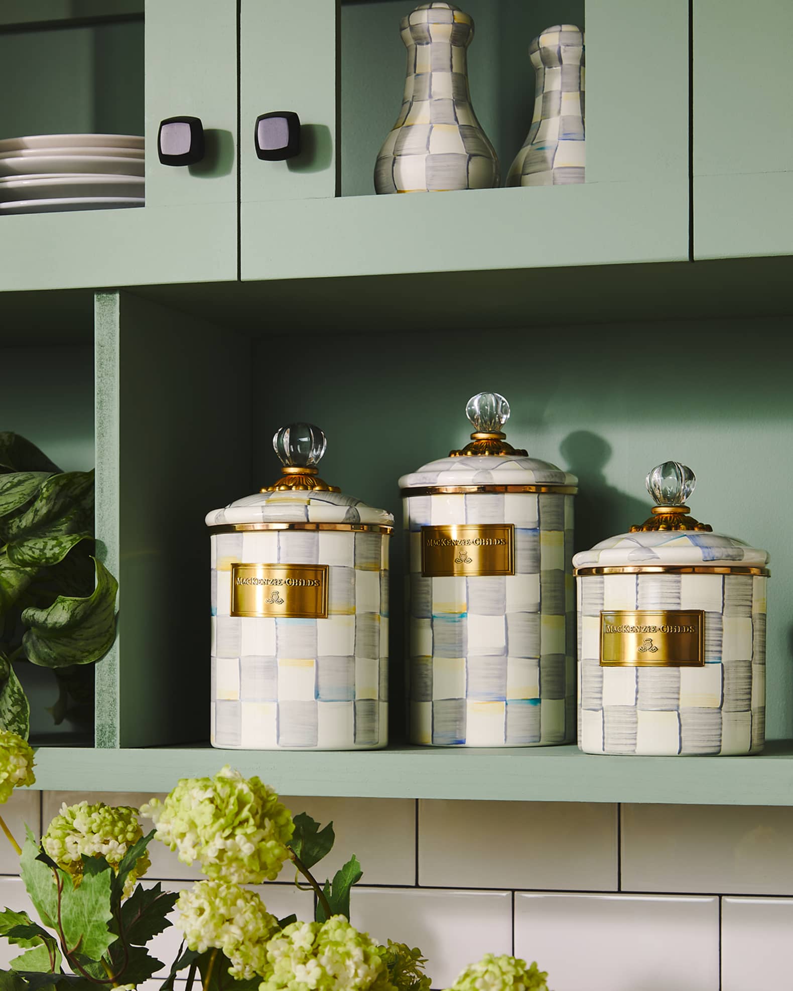 Sterling Check Canisters | Neiman Marcus