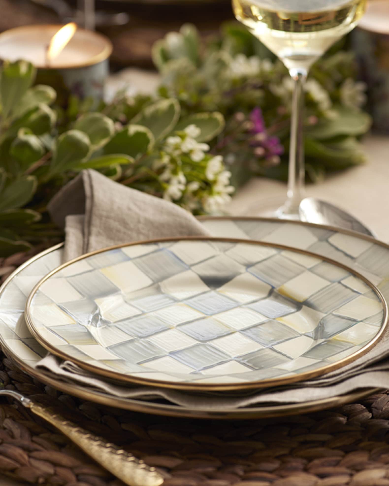 Sterling Check Dinnerware Collection | Neiman Marcus