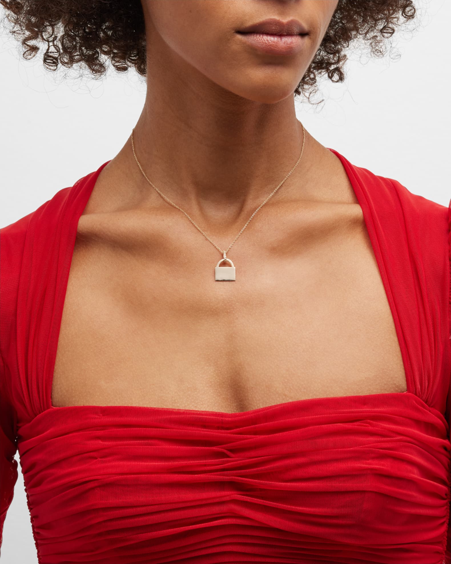 STONE AND STRAND Love Lock Diamond Pendant Necklace | Neiman Marcus