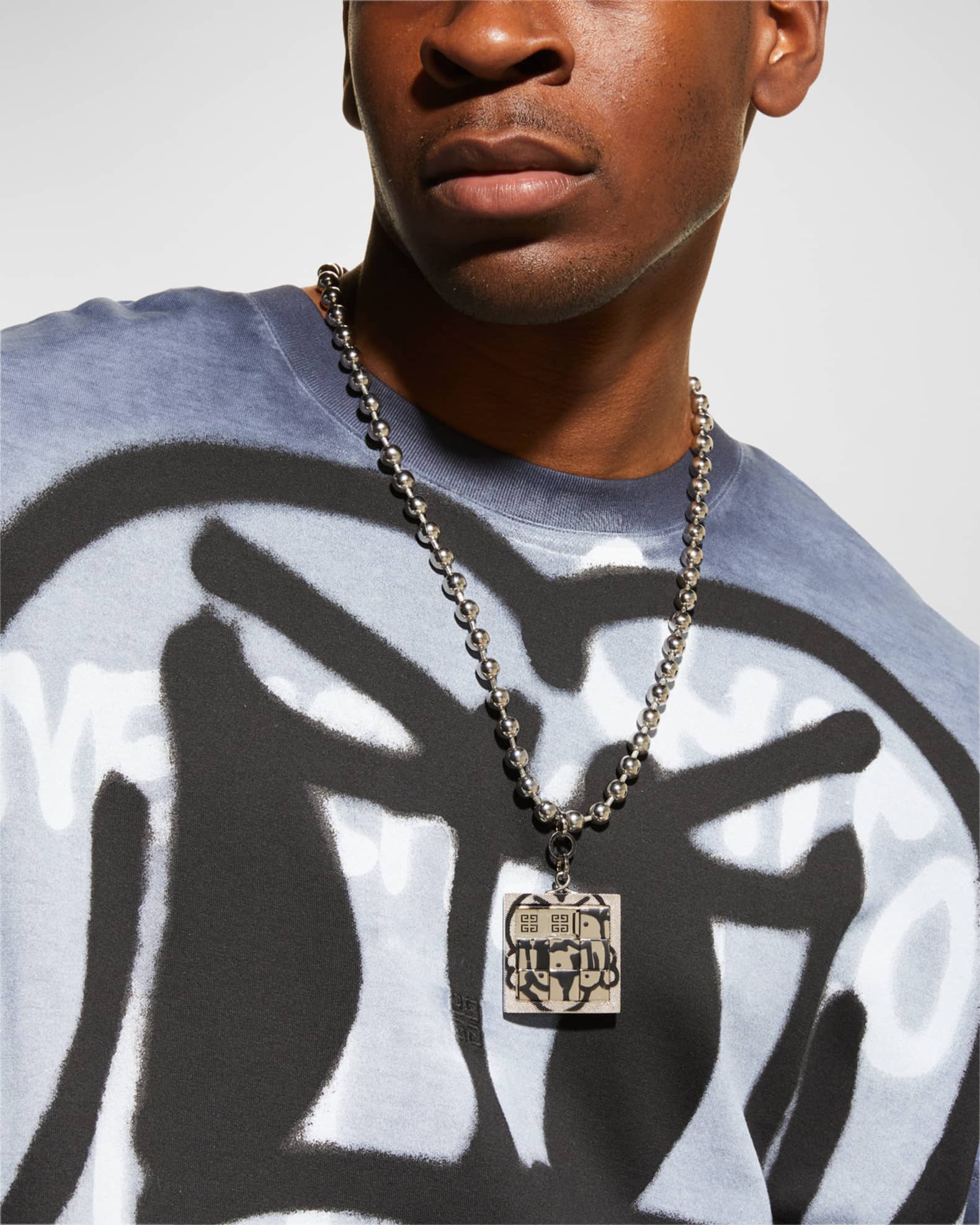 Givenchy x Chito Men's Dog Puzzle Tag-Effect Pendant Necklace | Neiman ...