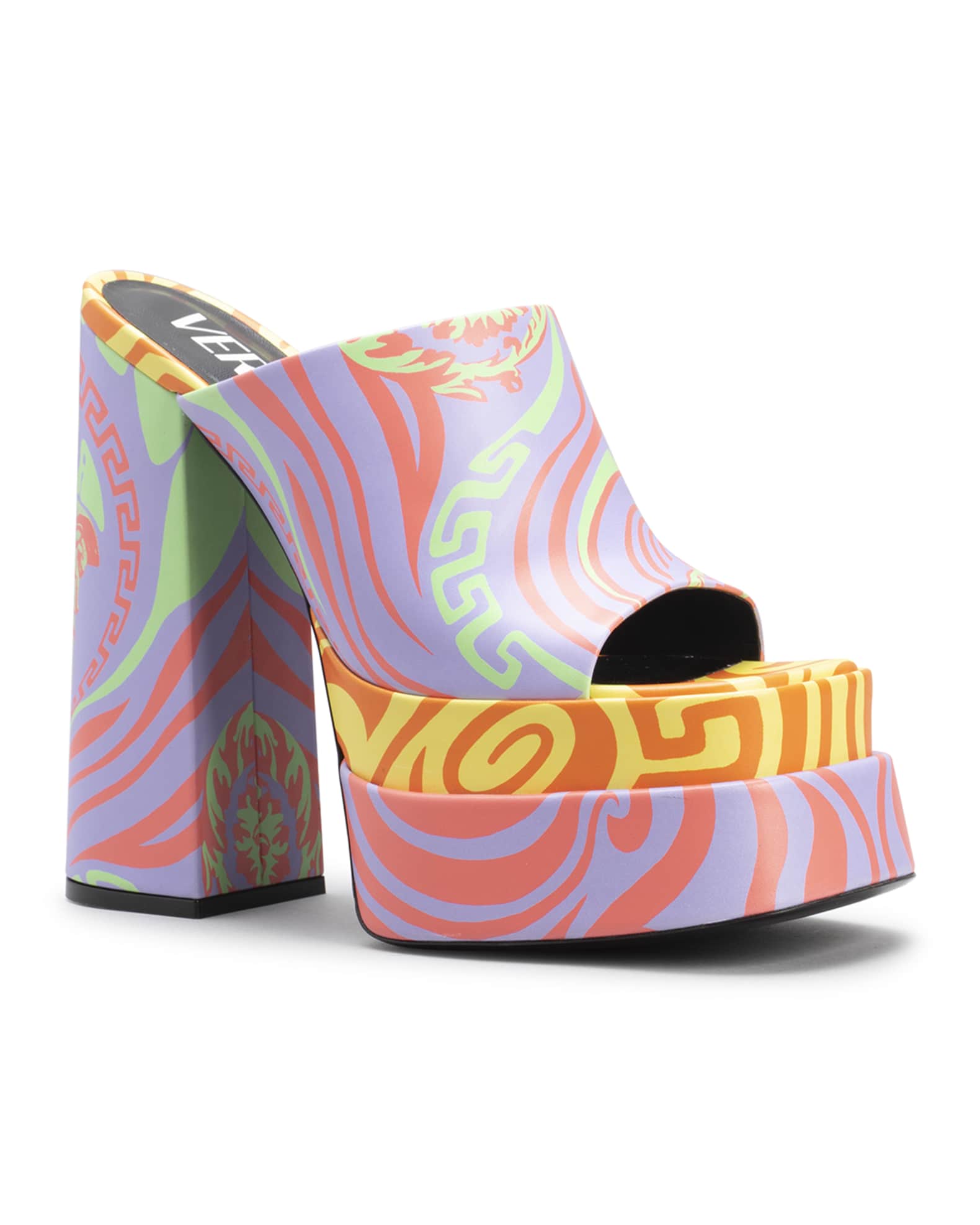 Versace Medusa Music Platform Mules | Neiman Marcus