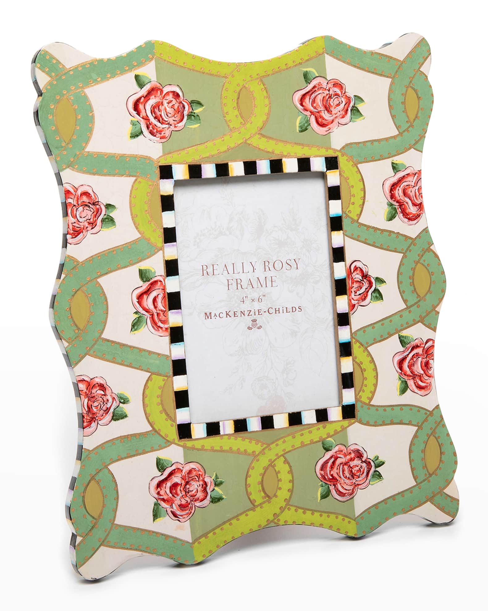 MacKenzie-Childs Really Rosy Picture Frame - 4" x 6" | Neiman Marcus
