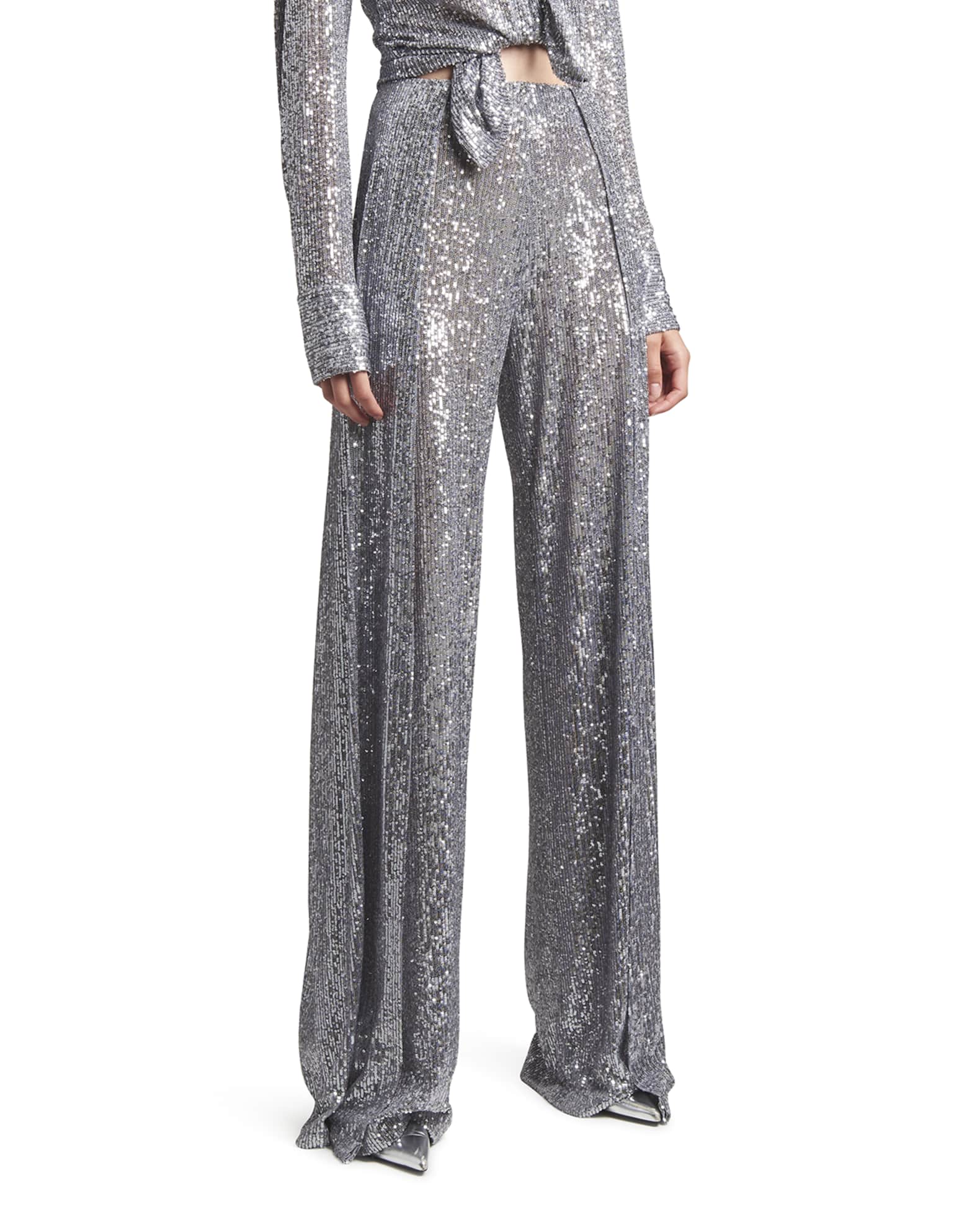 TOM FORD Sequin Wide-Leg Pants | Neiman Marcus