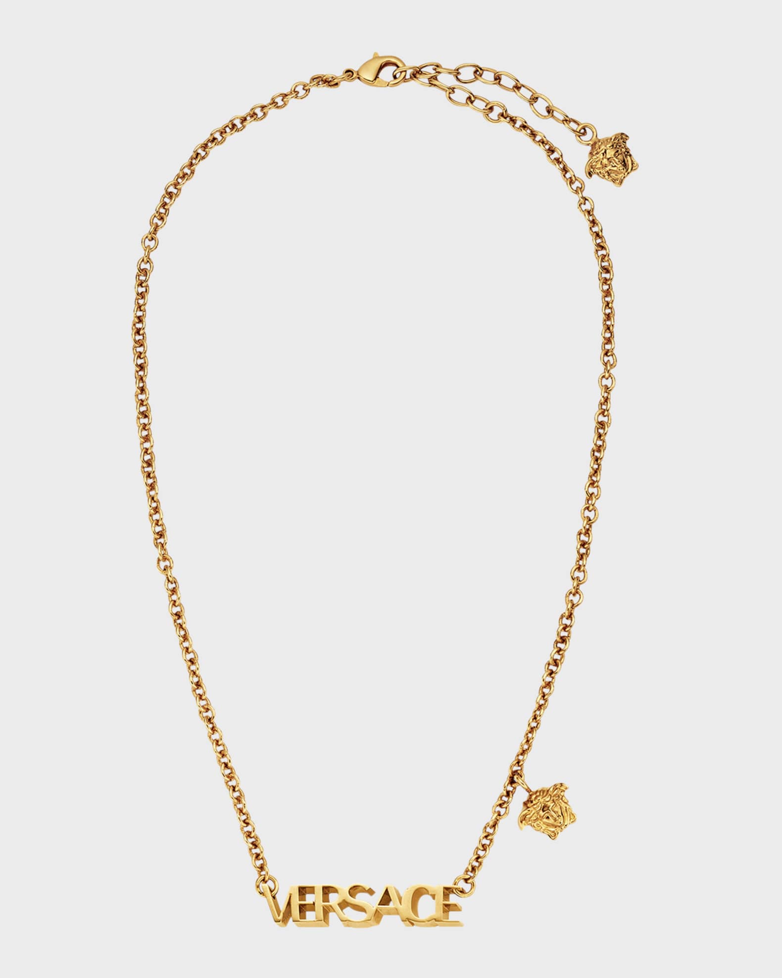 Versace Logo Text Pendant Necklace | Neiman Marcus