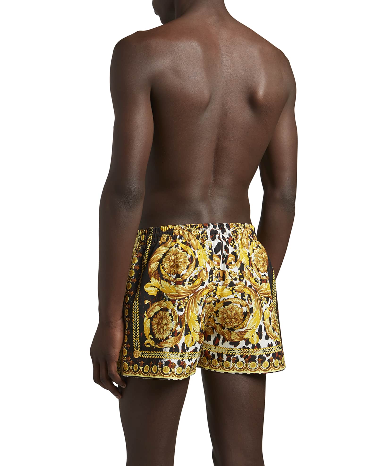 Versace Men's Barocco Swim Trunks | Neiman Marcus