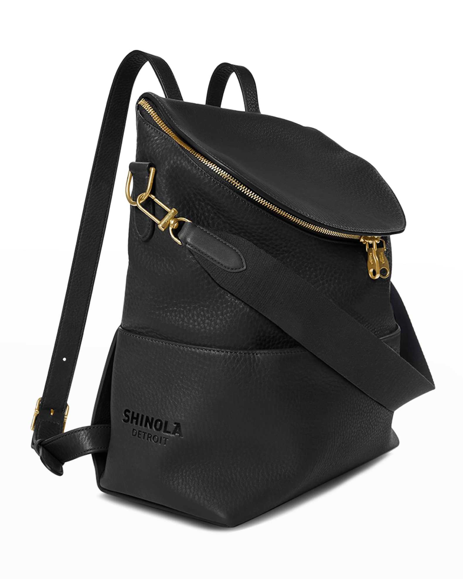 Shinola The Convertible Flap Leather Backpack | Neiman Marcus