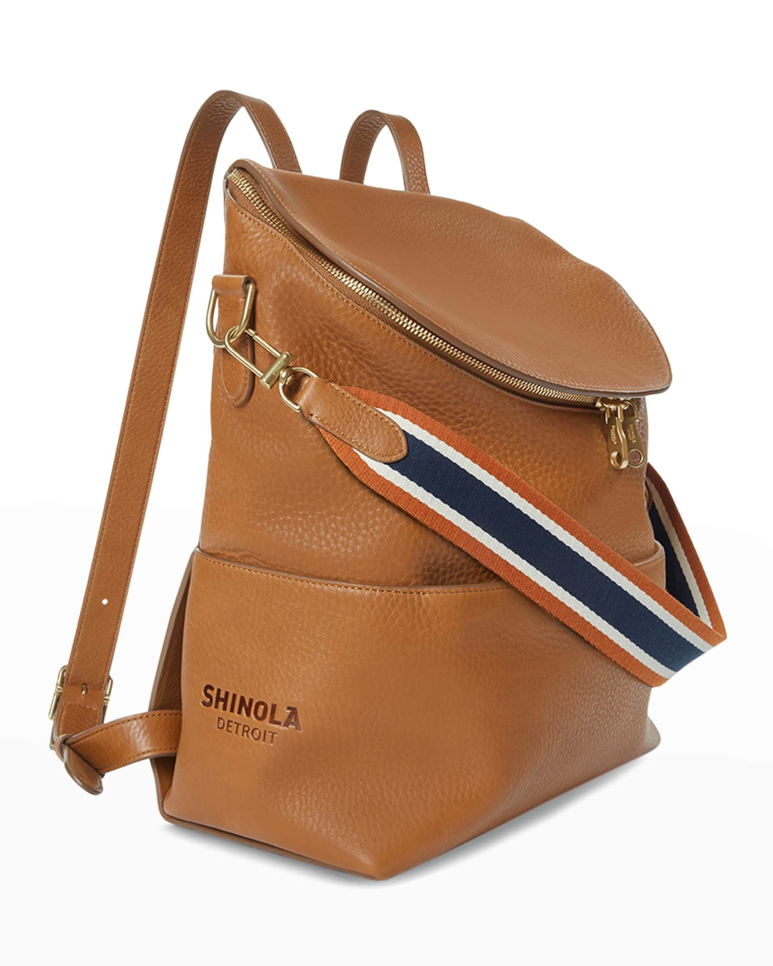 Shinola The Convertible Flap Leather Backpack | Neiman Marcus
