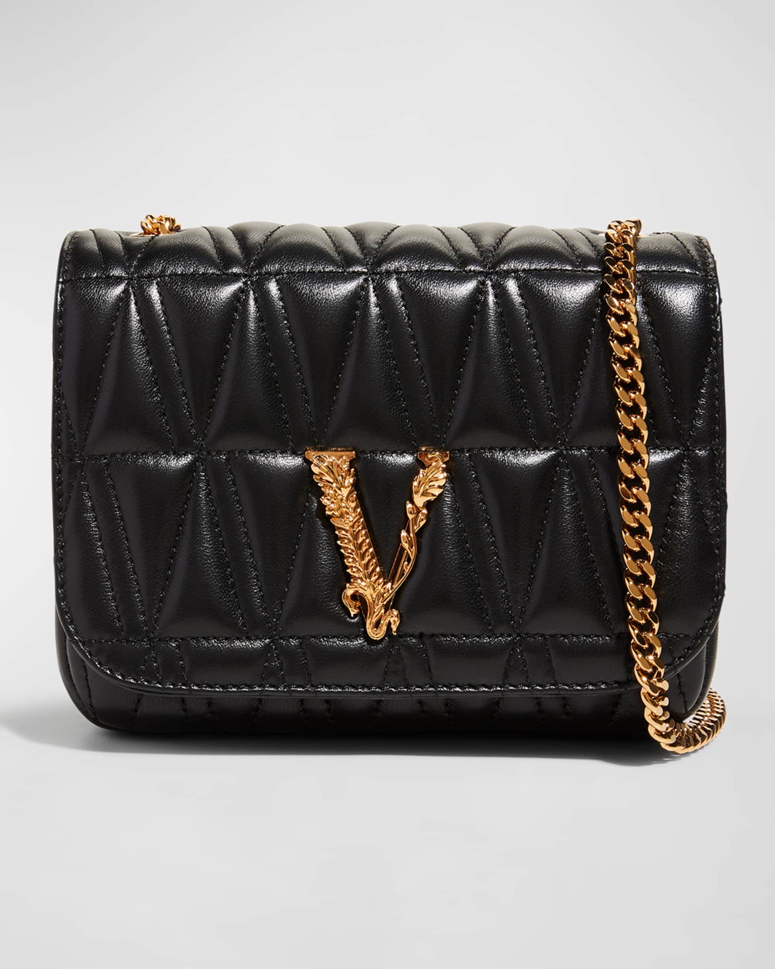 Versace Virtus Quilted Evening Bag | Neiman Marcus