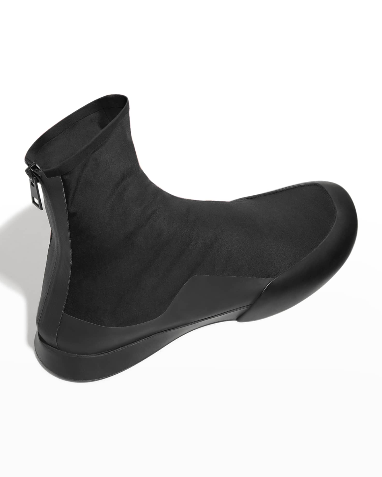 THE ROW Scuba Bicolor Zip Ankle Boots | Neiman Marcus