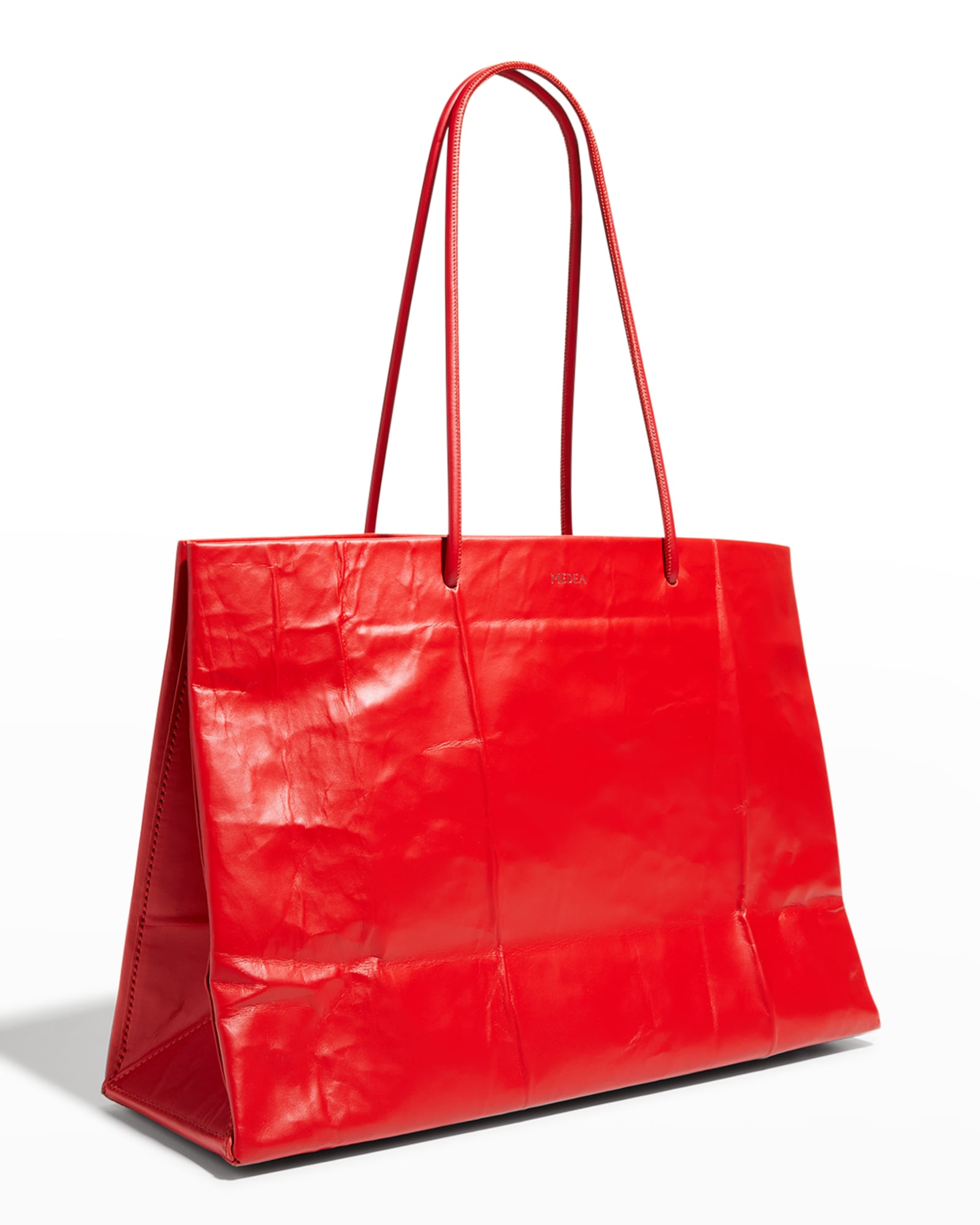 MEDEA Dieci Circle Busted Leather Tote Bag | Neiman Marcus
