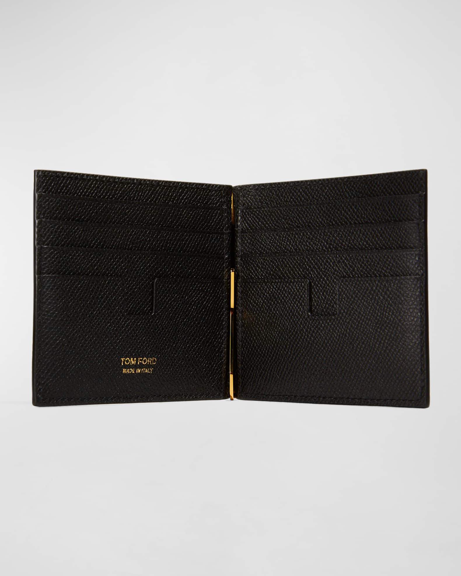 TOM FORD Men's Leather T-Line Money Clip Wallet | Neiman Marcus