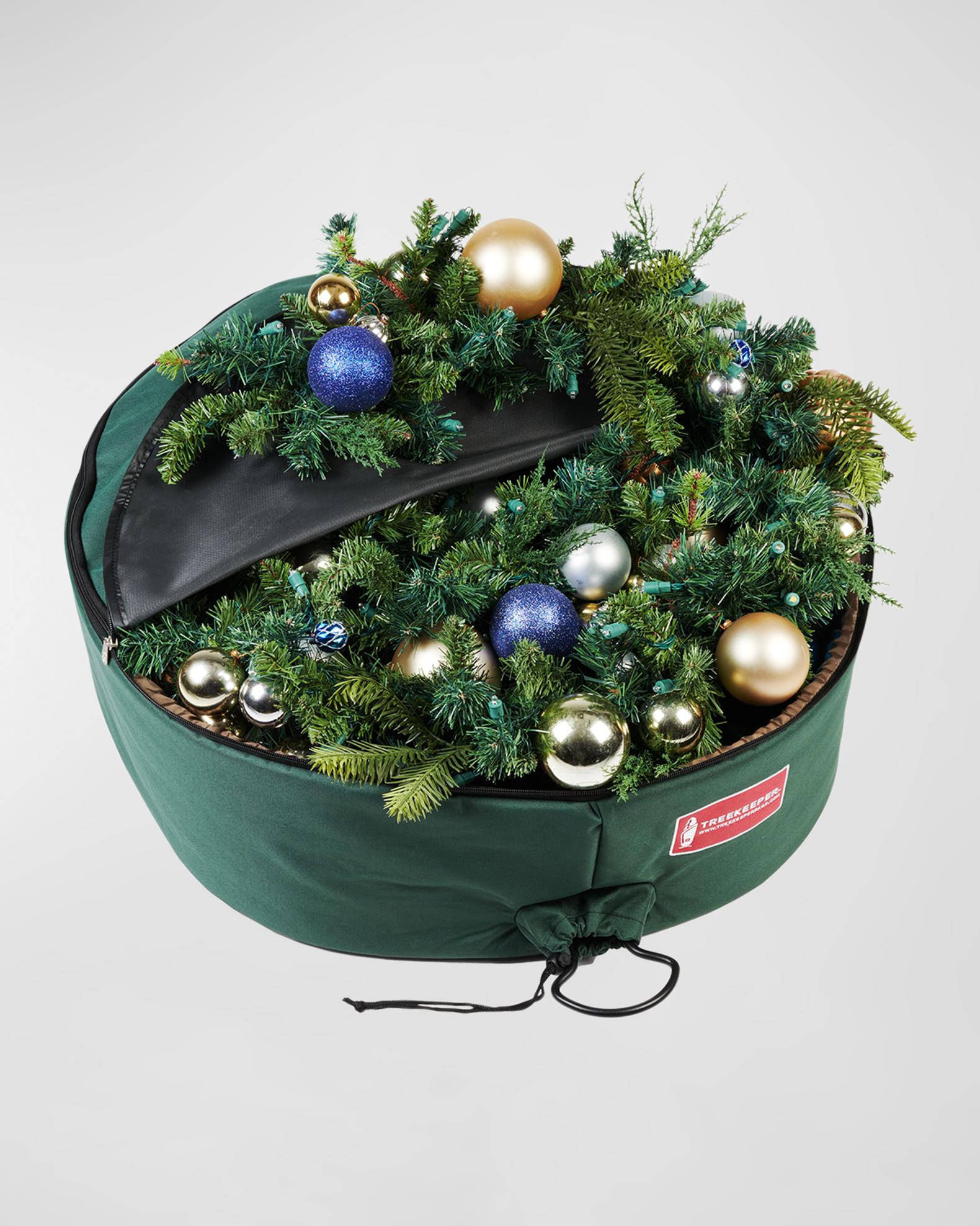 TreeKeeper 36 in. Padded Christmas Wreath Storage Container | Neiman Marcus
