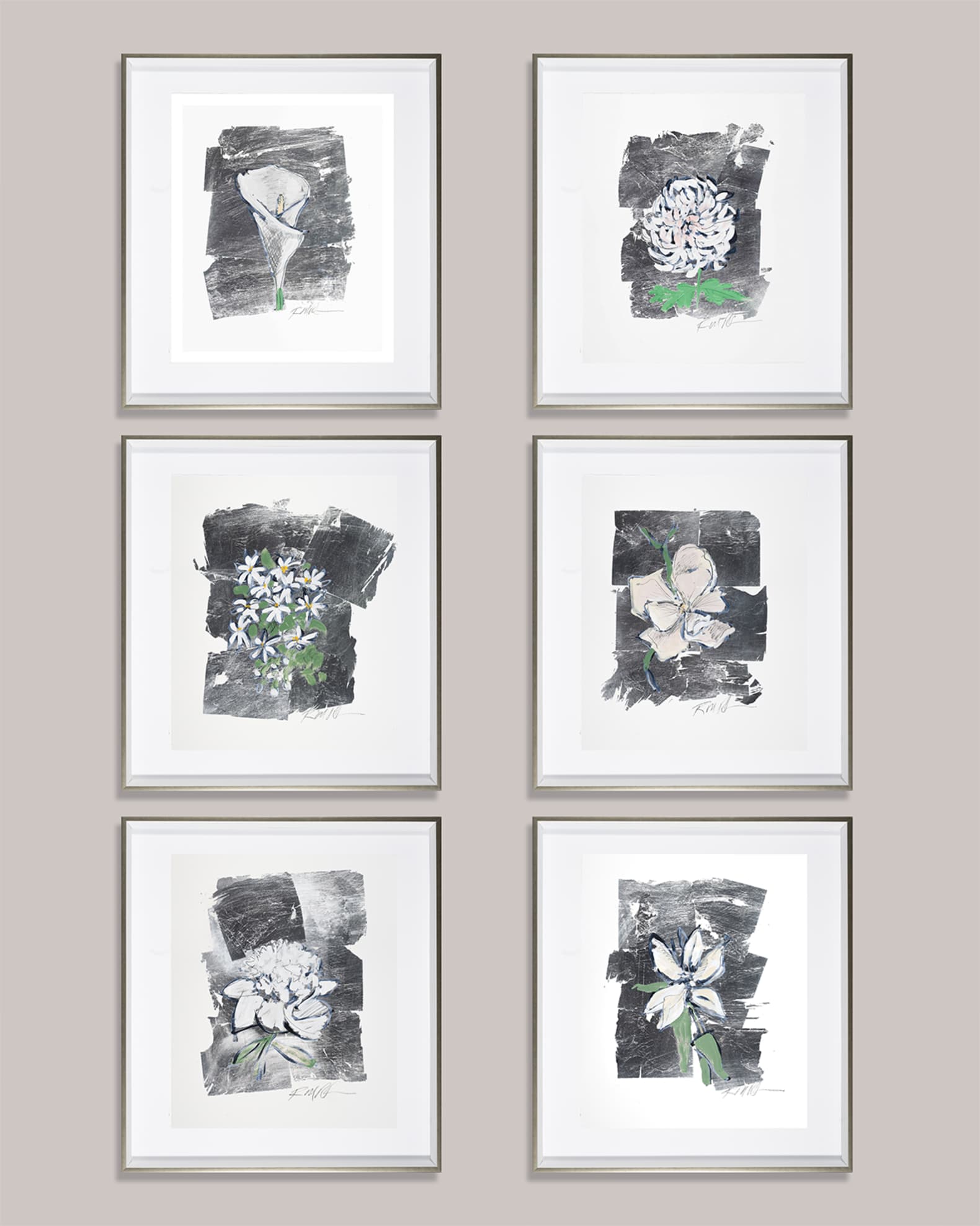 "Silver Flower" Wall Art Collection | Neiman Marcus