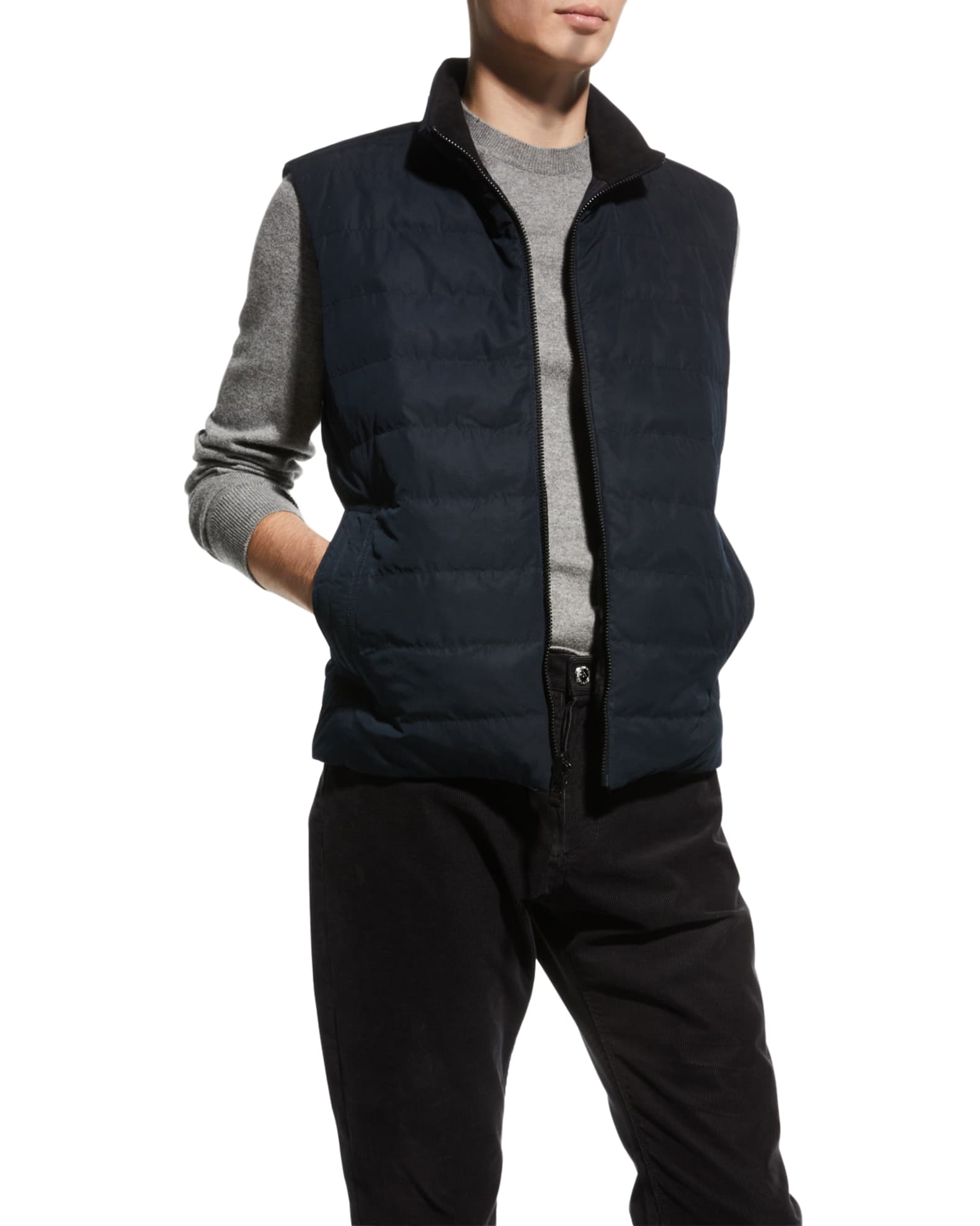 Vince Men's Quilted Reversible Vest | Neiman Marcus