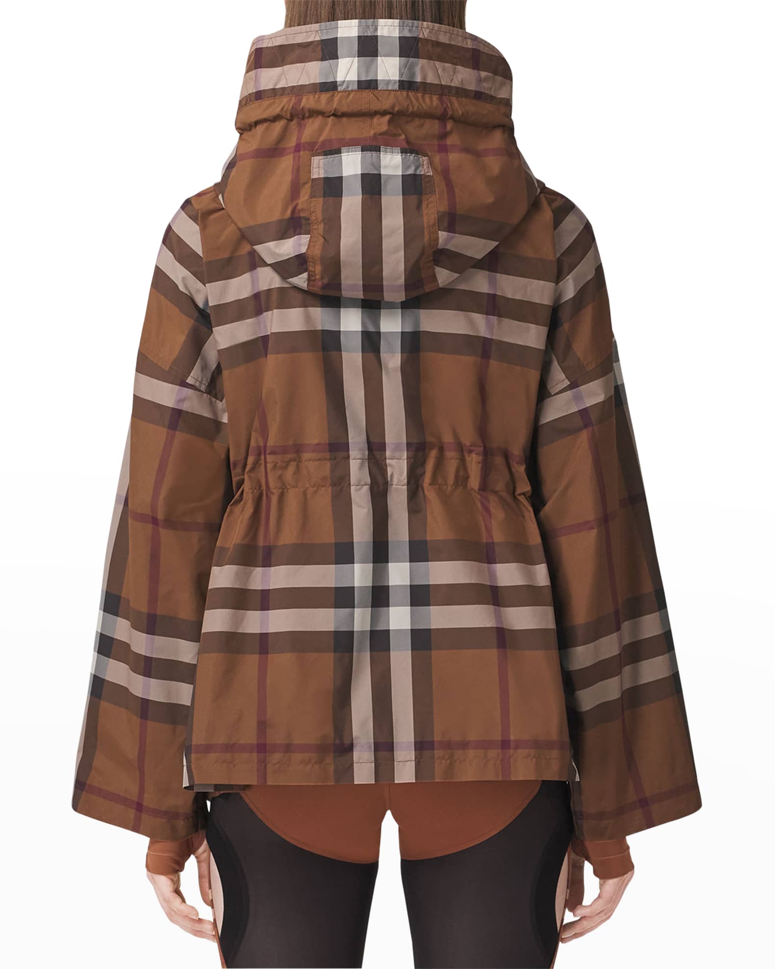 Burberry Check Hooded Jacket | Neiman Marcus