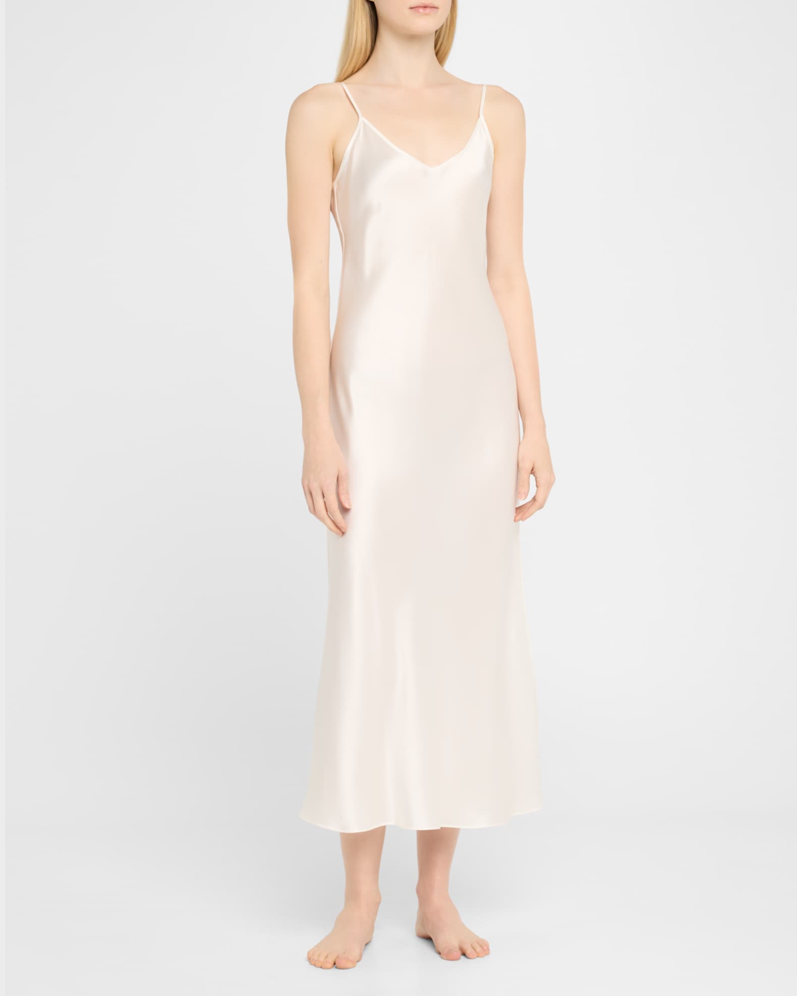 Christine Lingerie Long Silk Satin Nightgown | Neiman Marcus