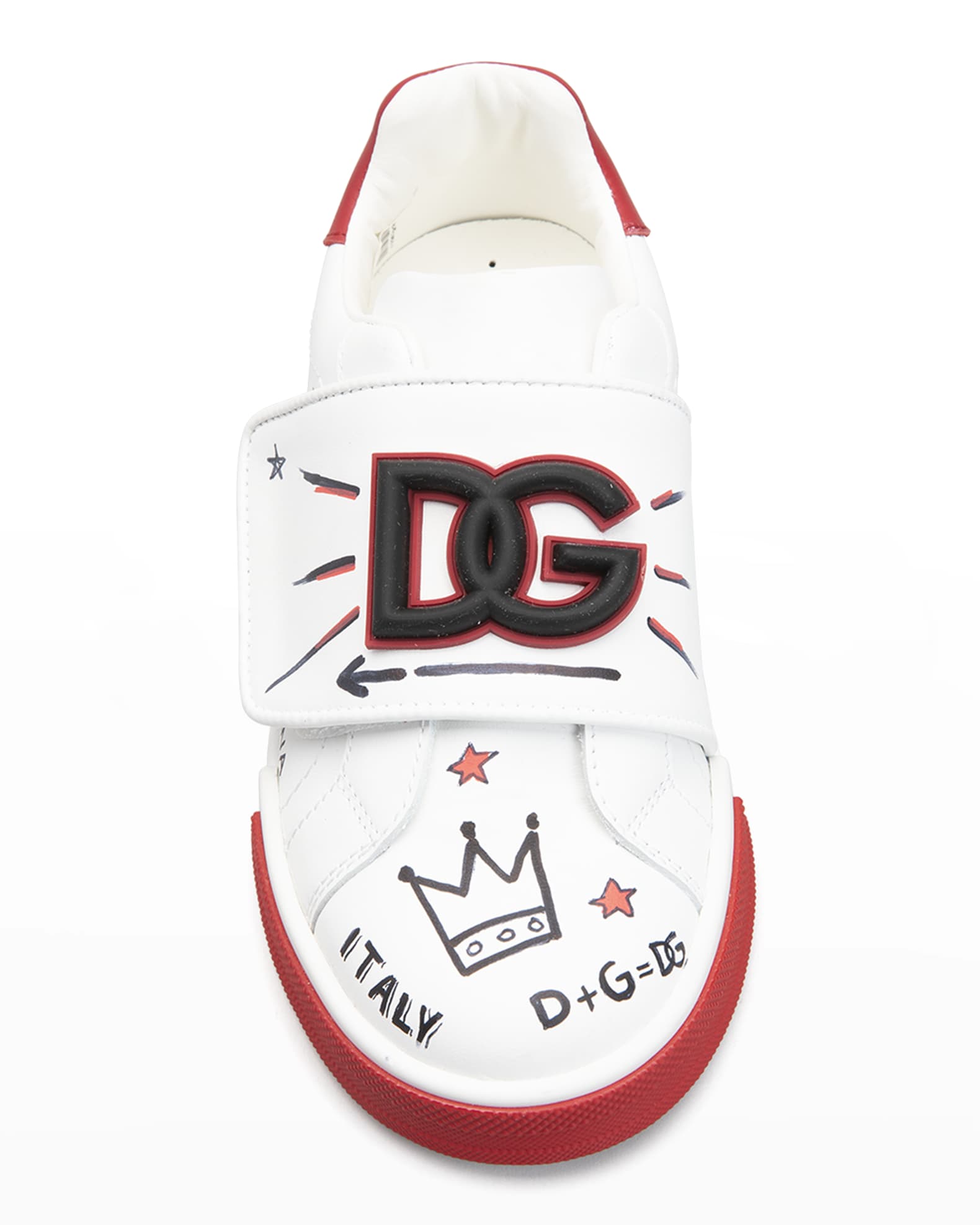 Dolce&Gabbana Kid's DG Graffiti Logo Low-Top Sneakers, Toddler/Kids ...